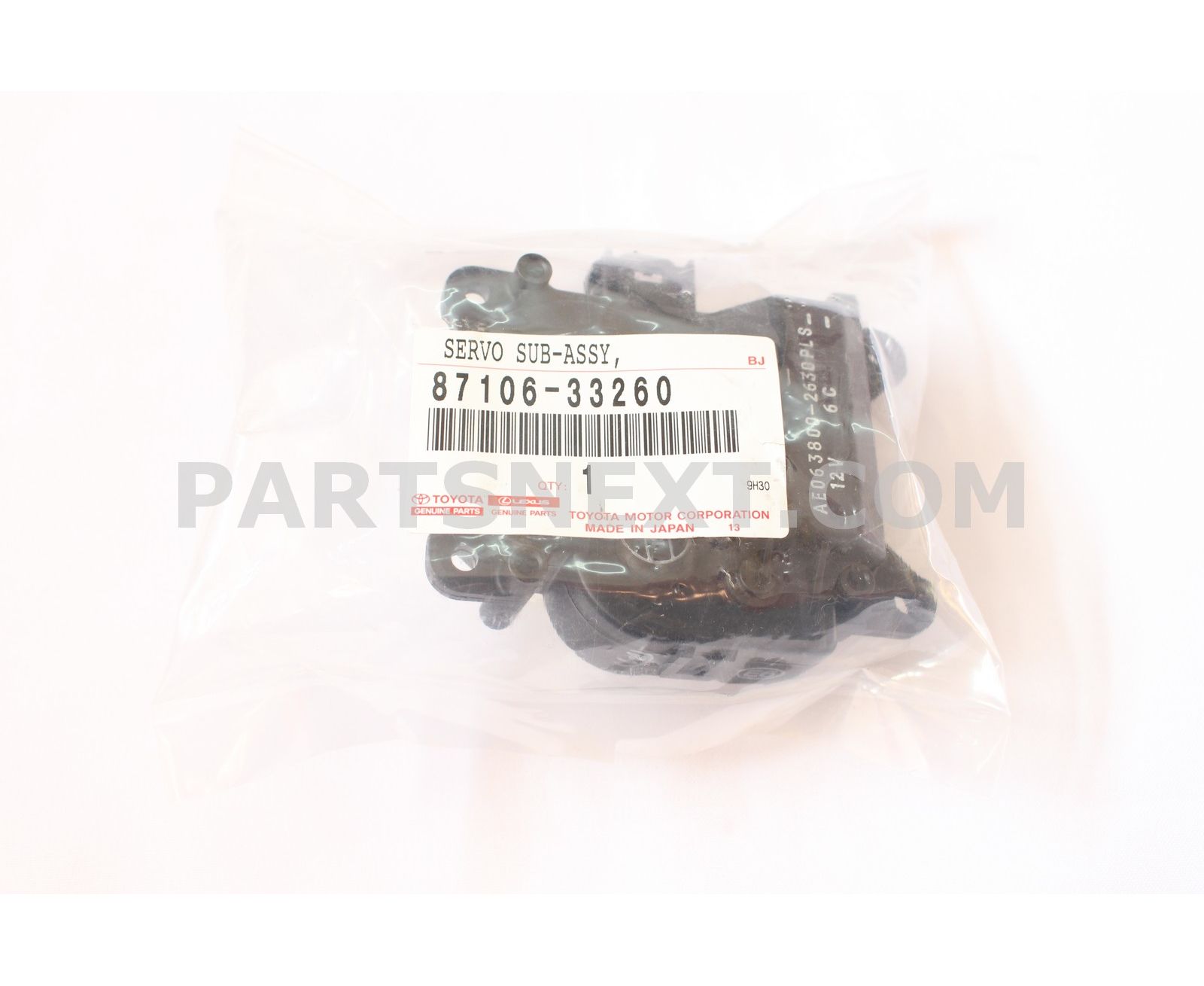 Toyota :: 87106-33260 DAMPER SERVO SUB-ASSY, AIR CONDITIONER RADIATOR, NO.2