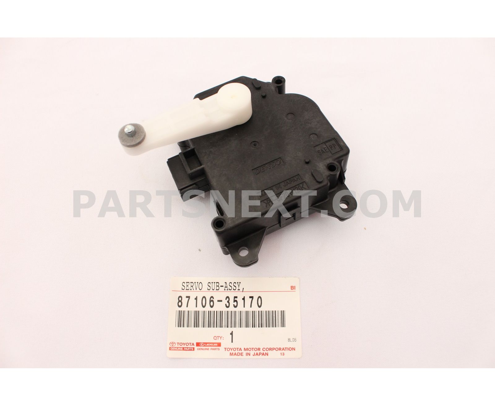 Toyota :: 87106-35170 SERVO SUB-ASSY, DAMPER(FOR AIRMIX)