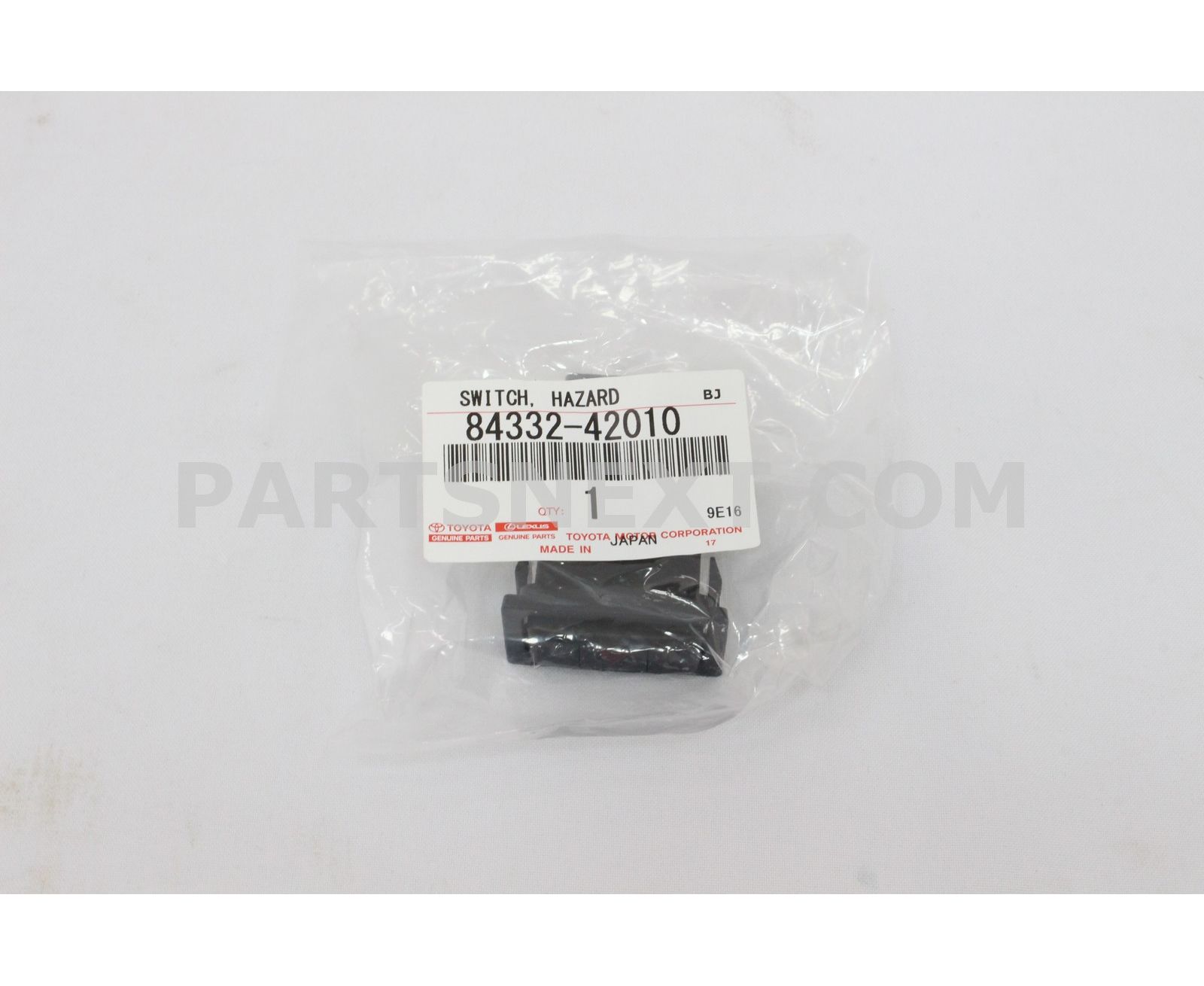 Toyota :: 84332-42010 SWITCH ASSY, HAZARD WARNING SIGNAL