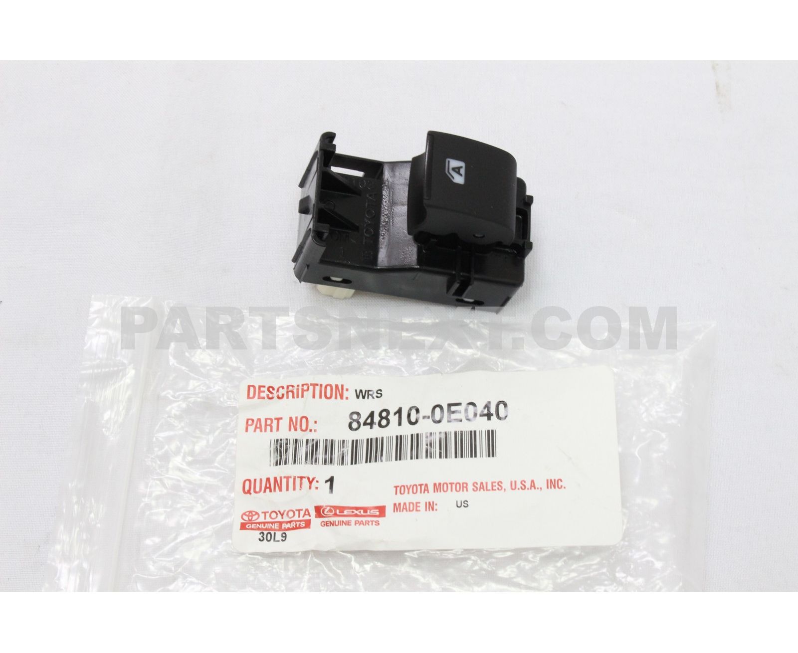 Toyota :: 84810-0E040 SWITCH ASSY, POWER WINDOW REGULATOR