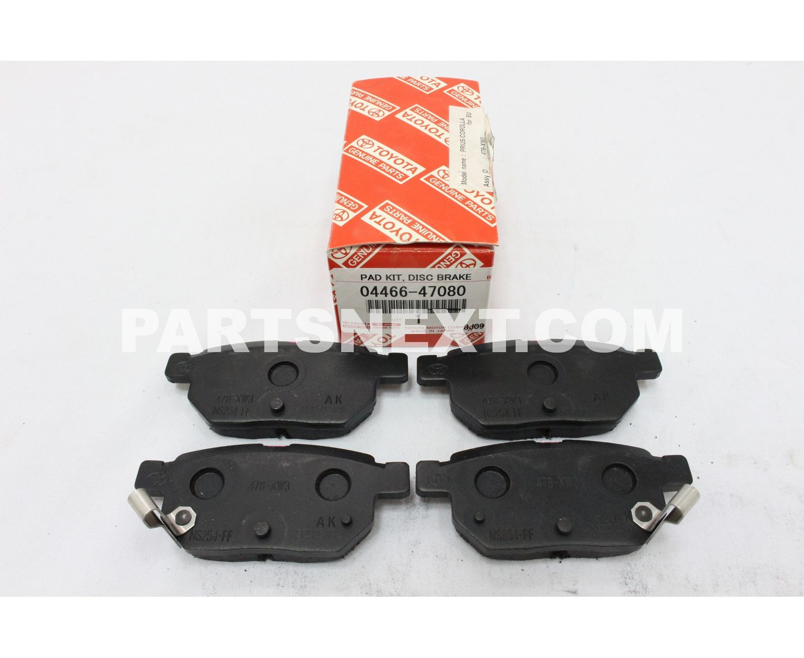 Toyota :: 04466-47080 PAD KIT, DISC BRAKE, REAR