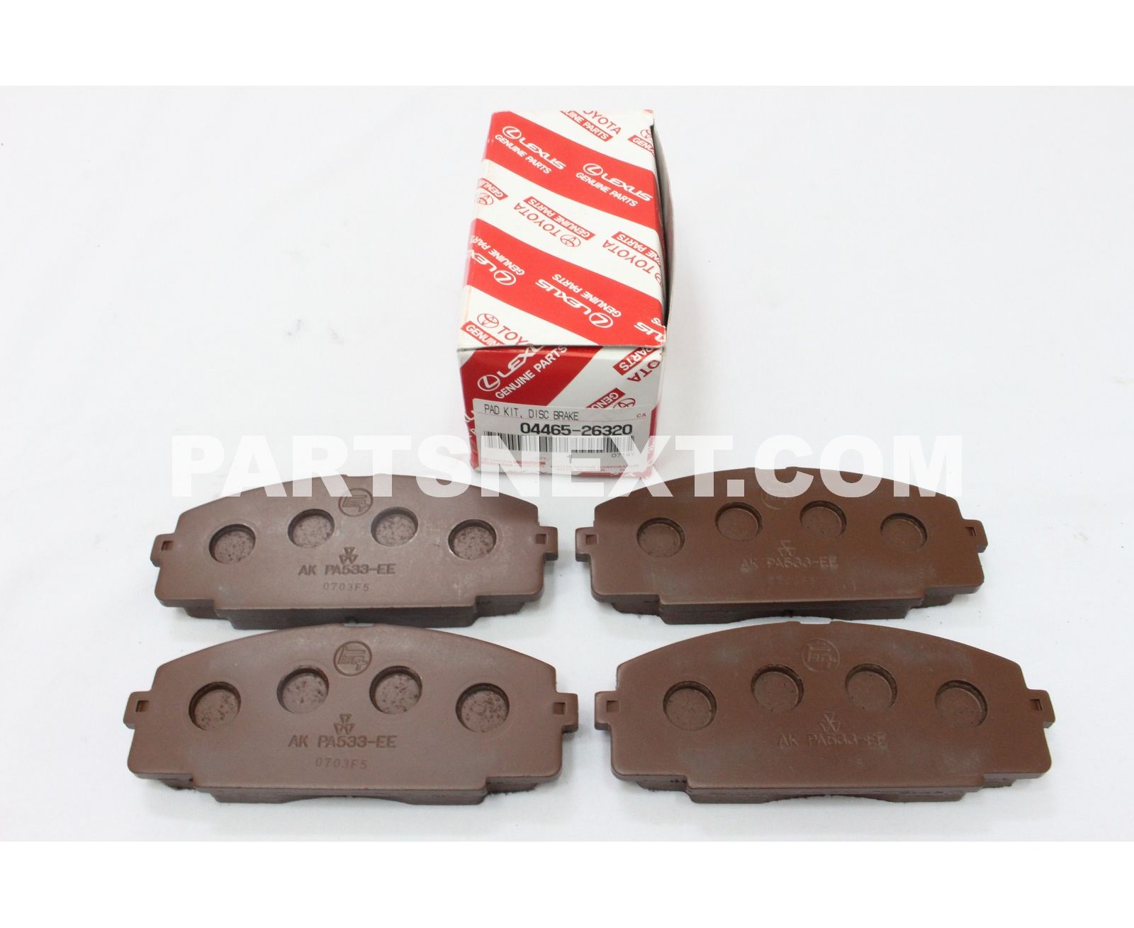 Toyota :: 04465-26320 PAD KIT, DISC BRAKE, FRONT