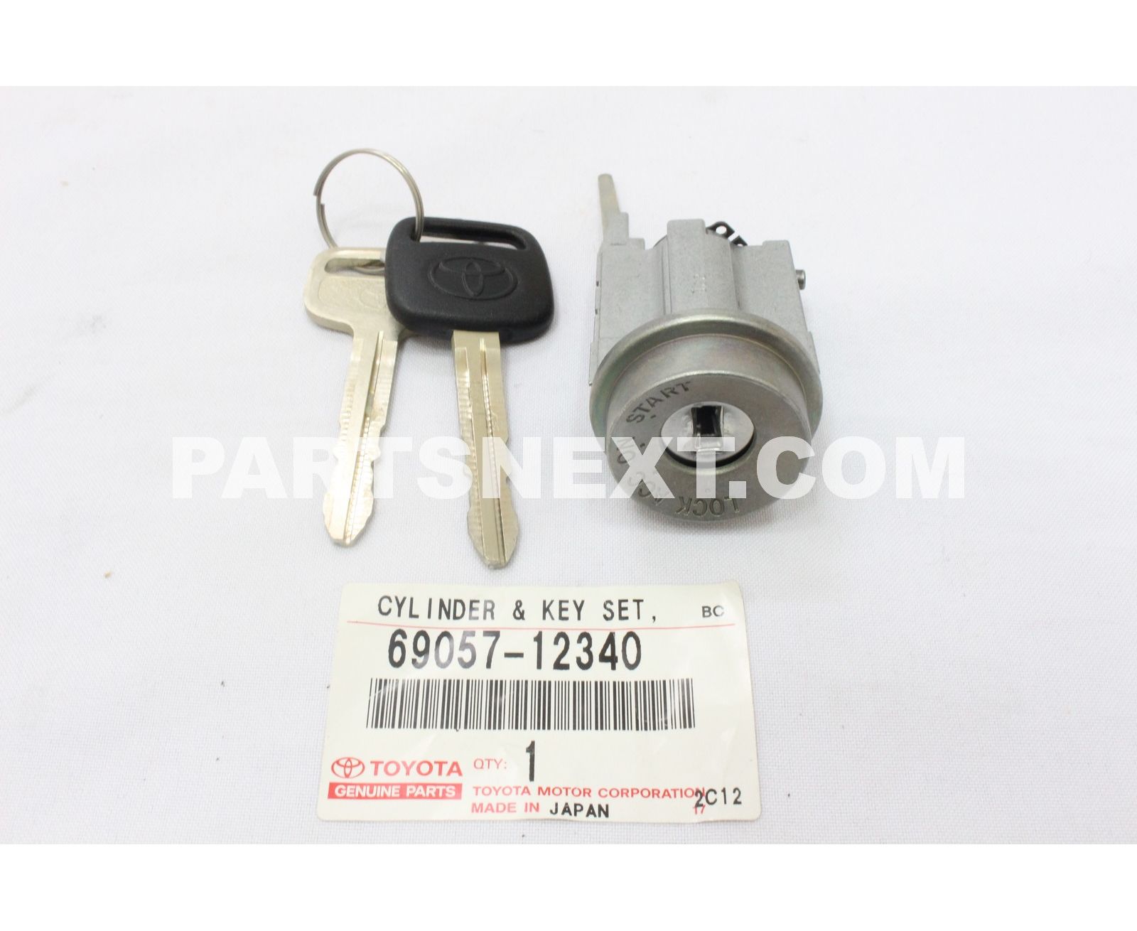 Toyota :: 69057-12340 CYLINDER & KEY SET, IGNITION SWITCH LOCK
