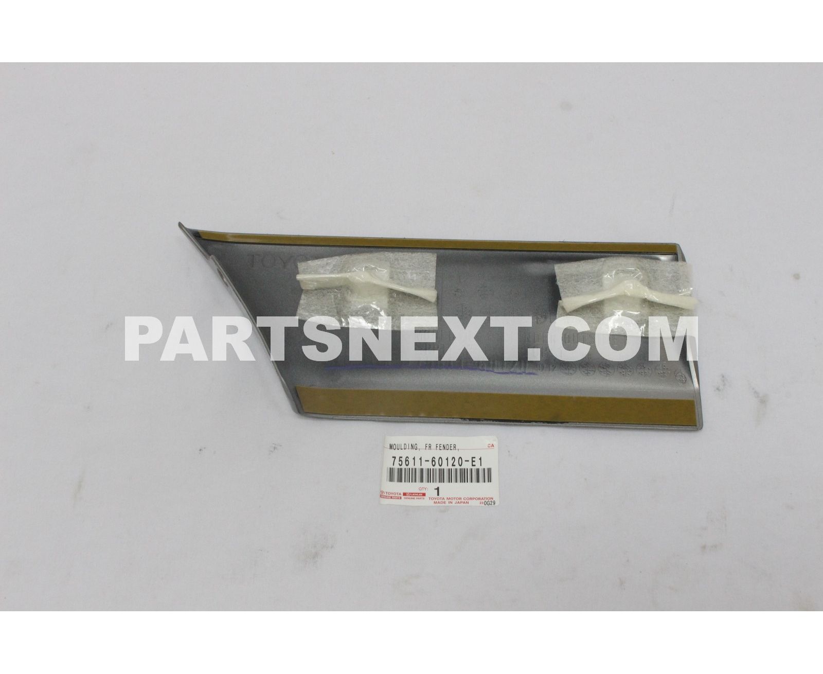 Toyota :: 75611-60120-E1 MOULDING, FRONT FENDER, OUTSIDE RH