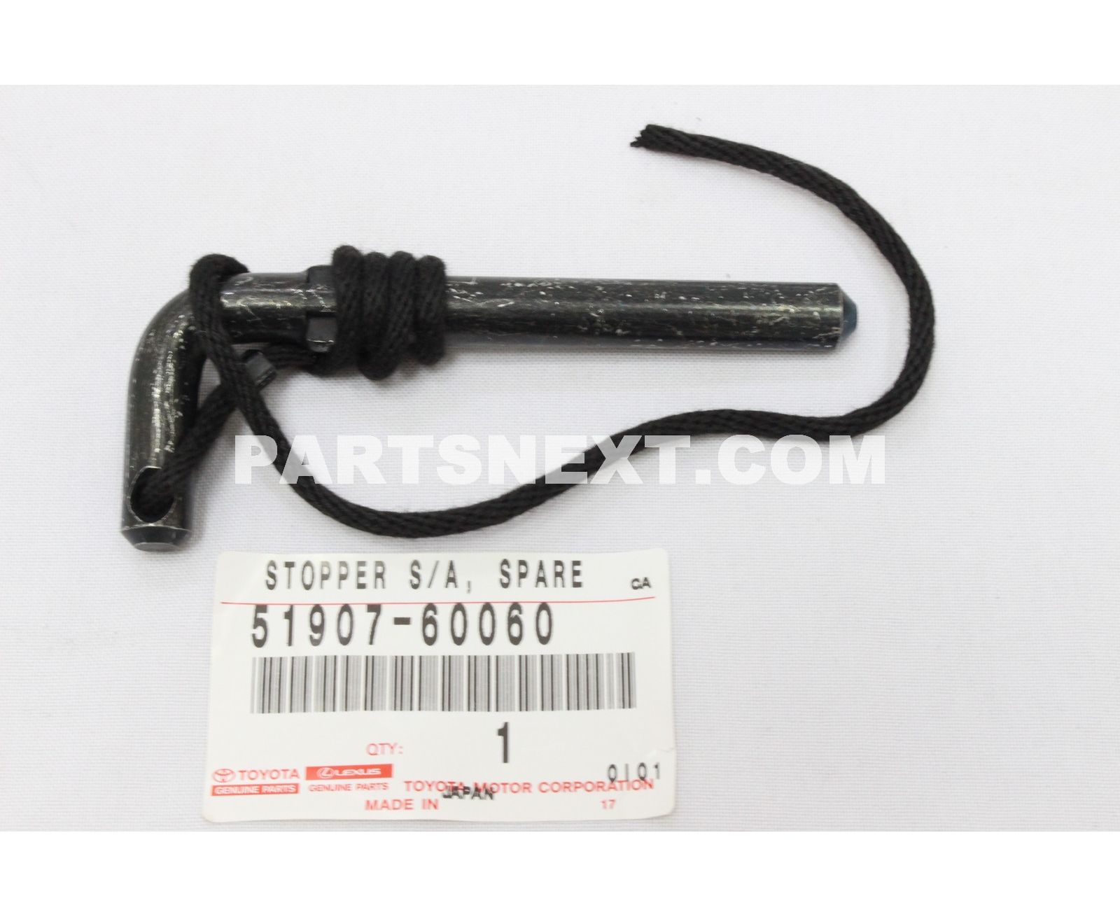 Toyota :: 51907-60060 STOPPER SUB-ASSY, SPARE WHEEL CARRIER