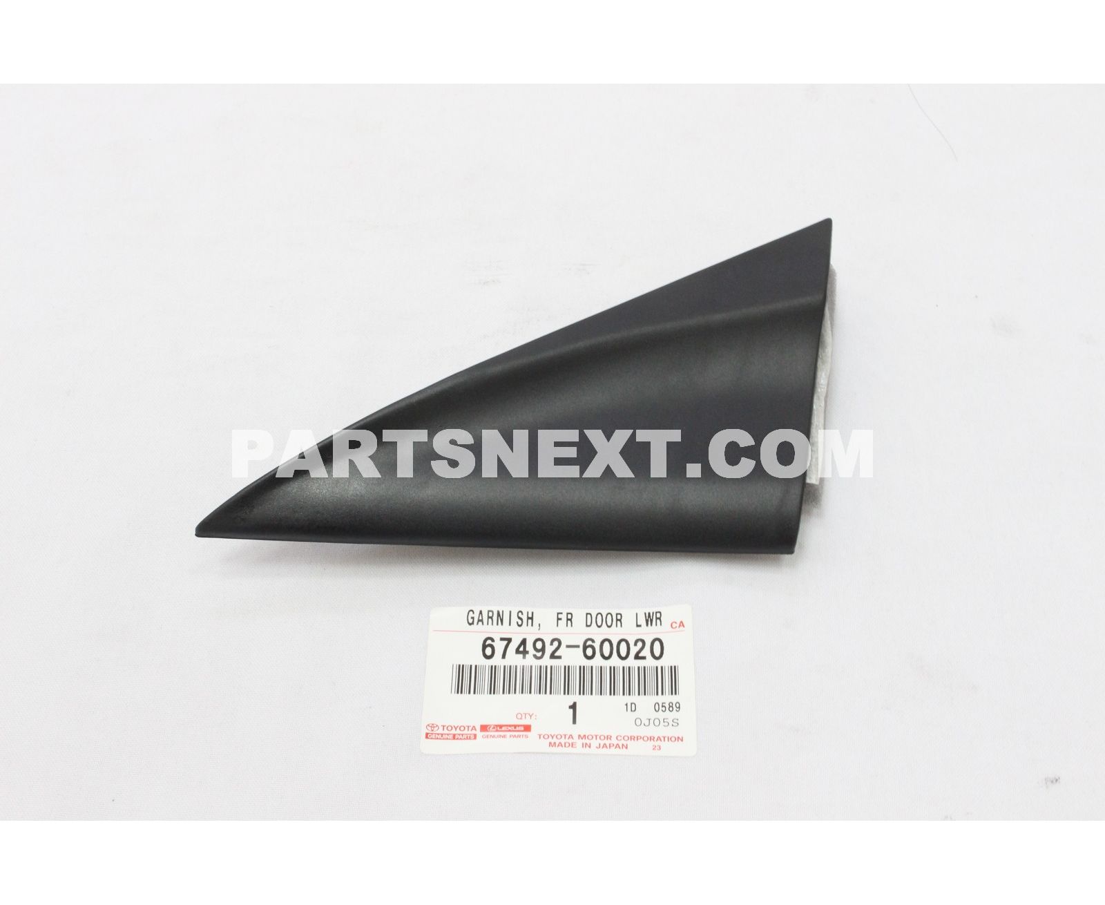 Toyota :: 67492-60020 GARNISH, FRONT DOOR LOWER FRAME BRACKET, LH