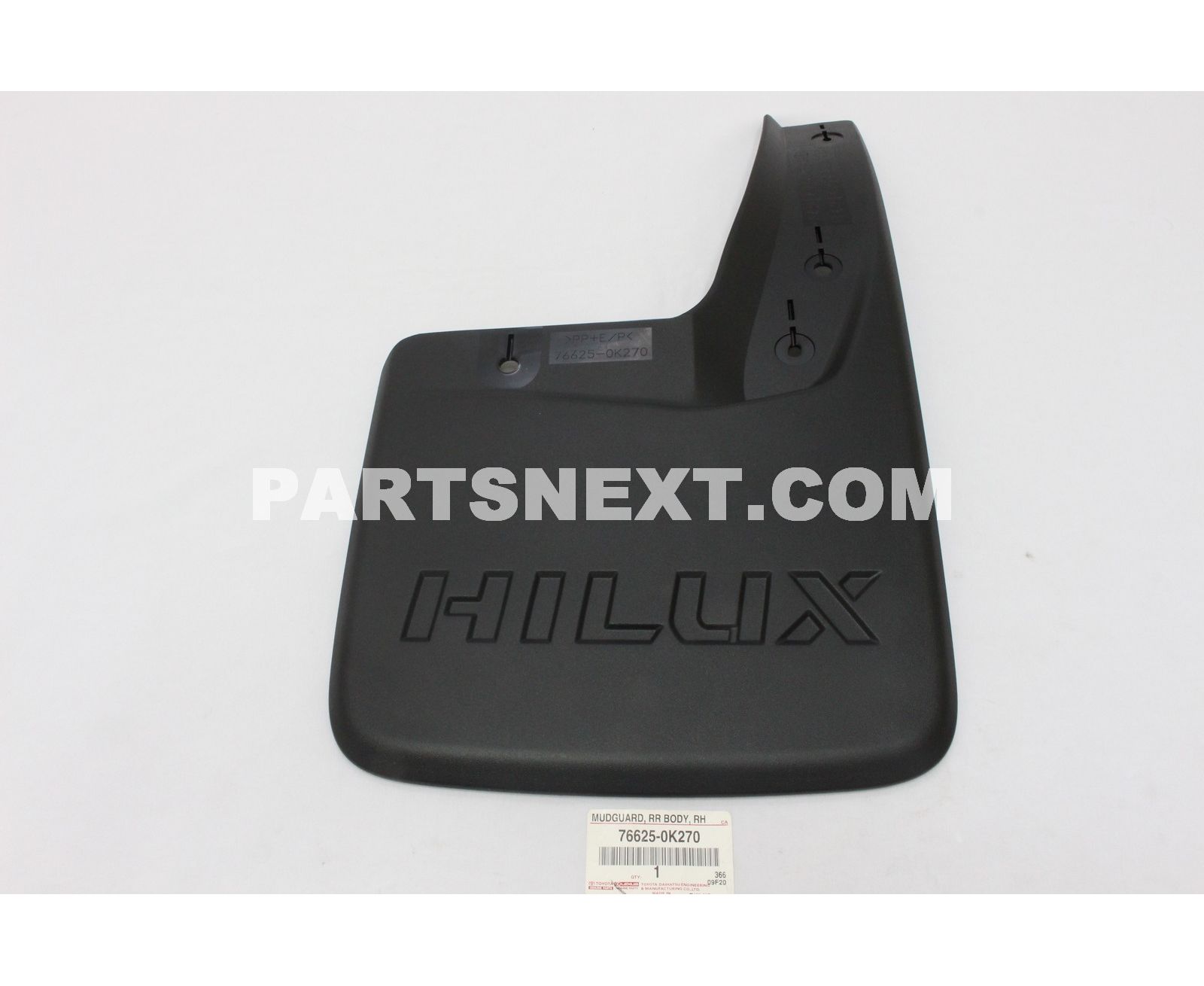 Toyota :: 76625-0K270 MUDGUARD, RR BODY