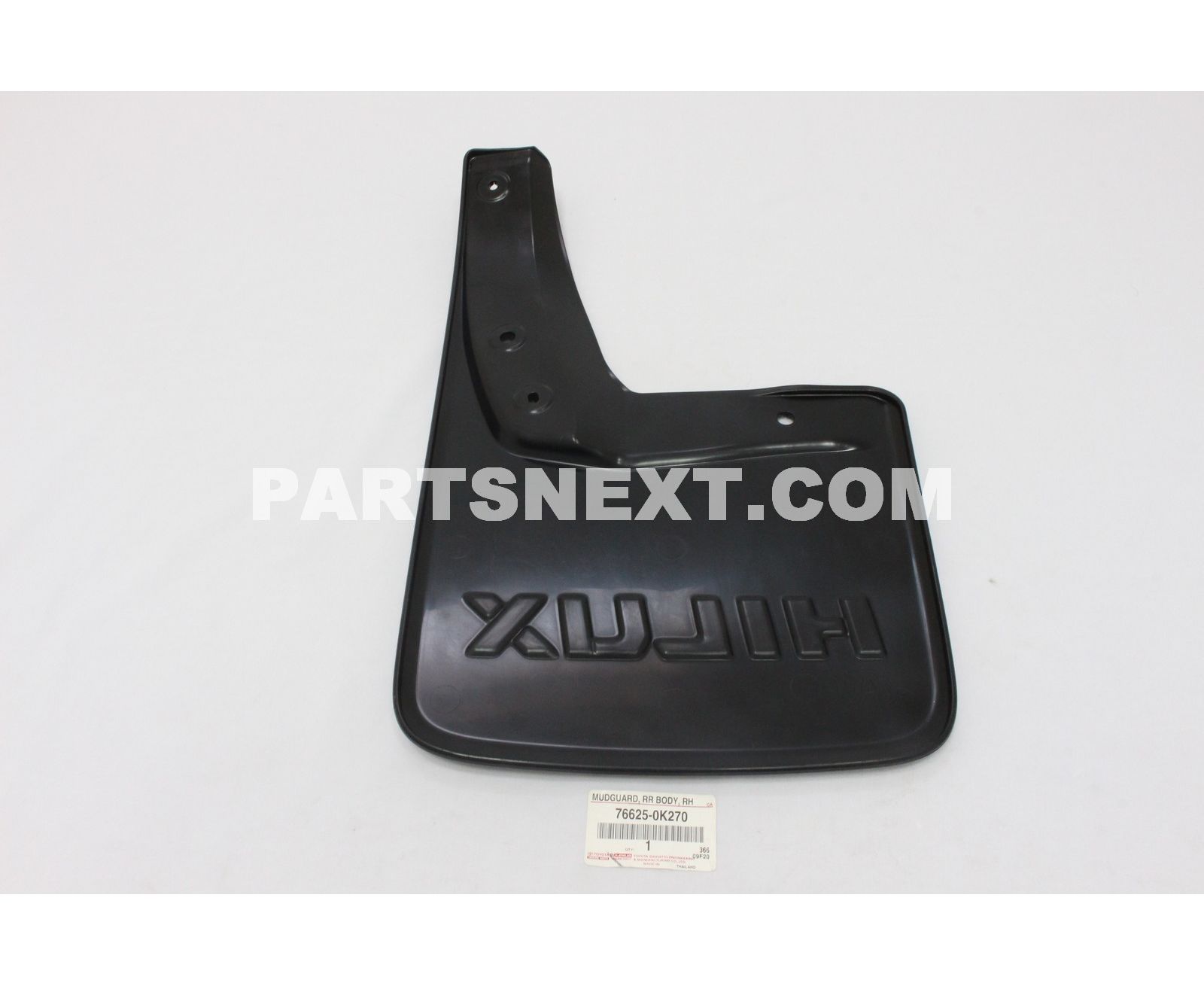 Toyota :: 76625-0K270 MUDGUARD, RR BODY