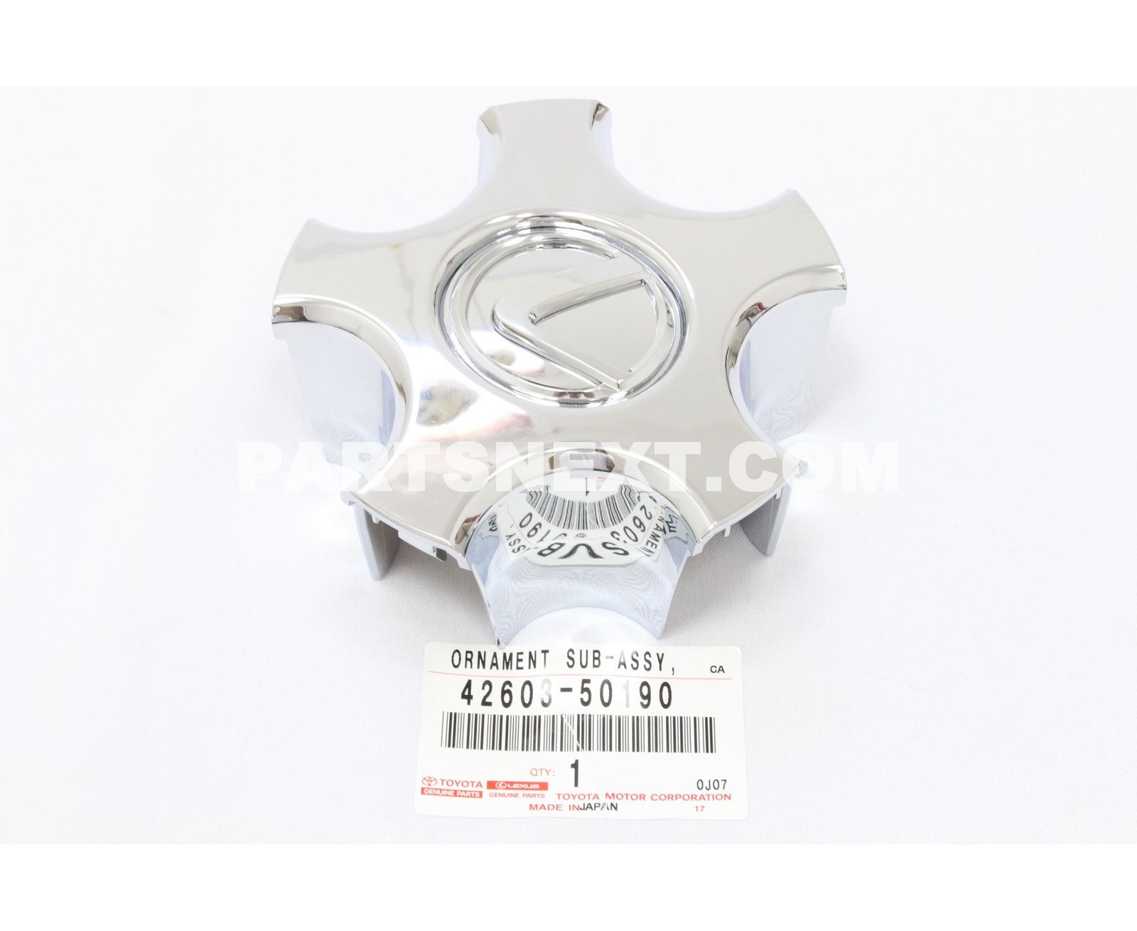 Toyota :: 42603-50190 ORNAMENT SUB-ASSY, WHEEL HUB