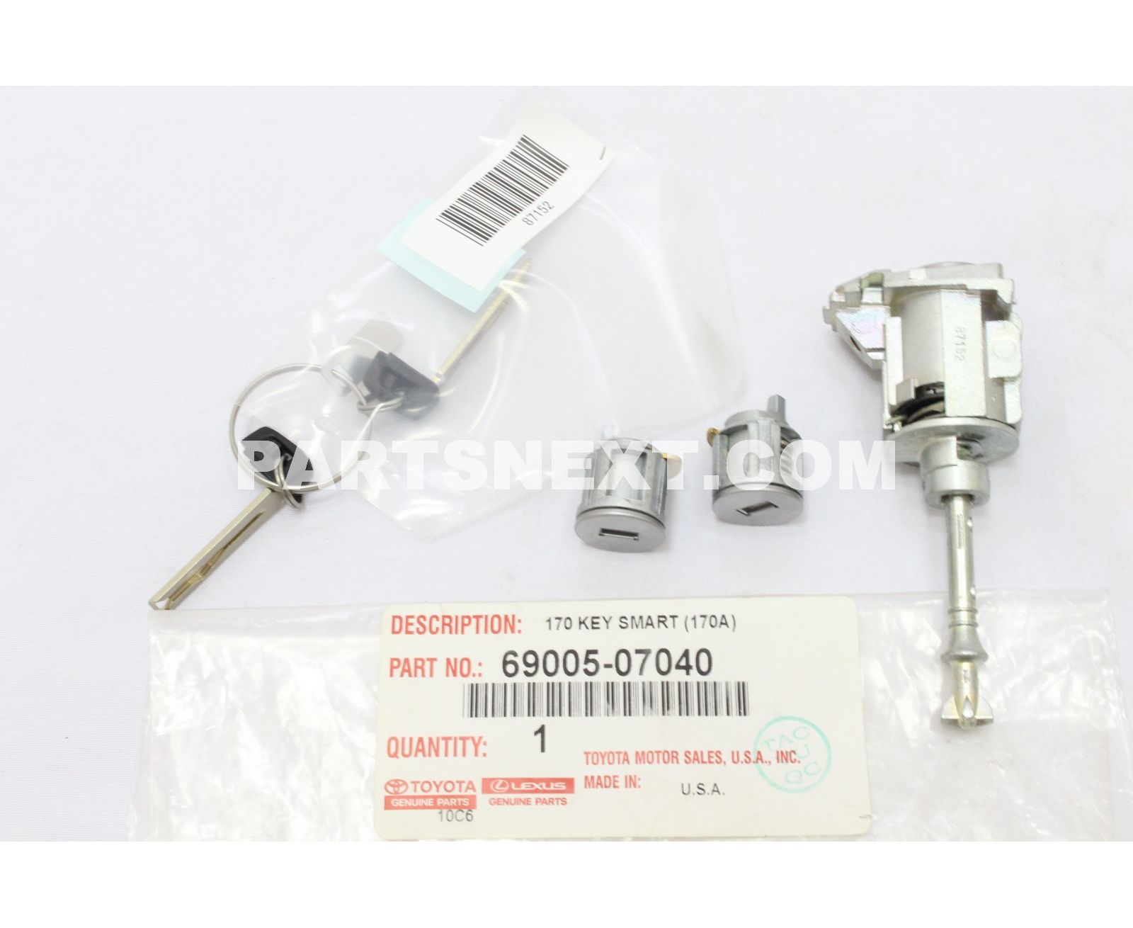 Toyota :: 69005-07040 CYLINDER SET, LOCK