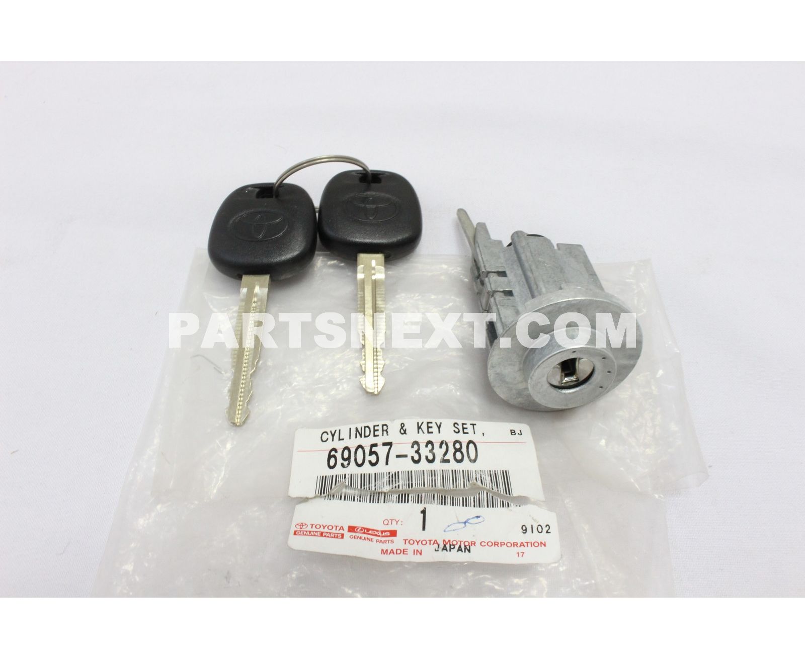 Toyota :: 69057-33280 CYLINDER & KEY SET, IGNITION SWITCH LOCK