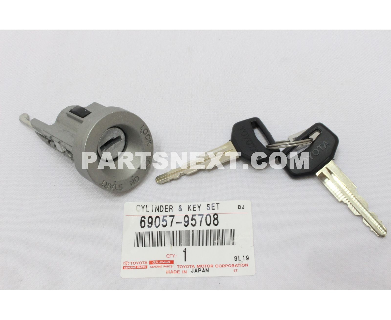 Toyota :: 69057-95708 CYLINDER & KEY SET, IGNITION SWITCH LOCK