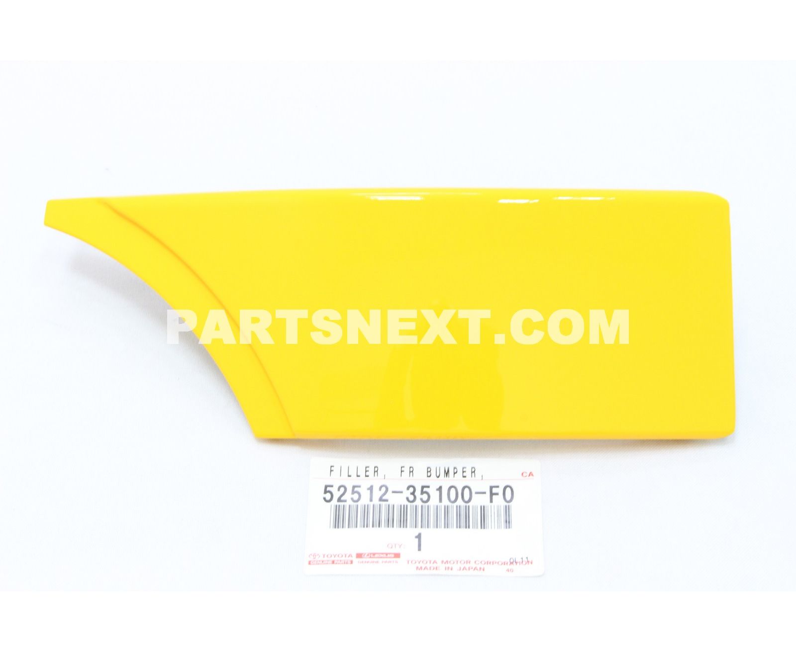 Toyota :: 52512-35100-F0 FILLER, FRONT BUMPER, RH