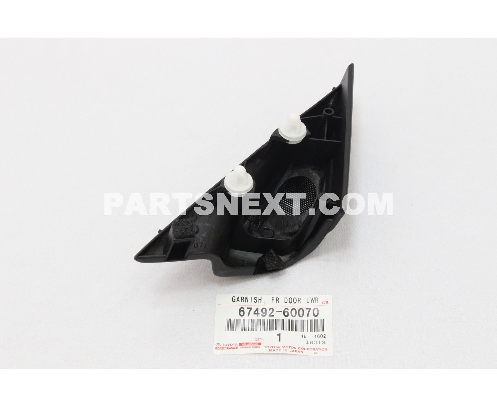 Toyota :: 67492-60070 GARNISH, FRONT DOOR LOWER FRAME BRACKET, LH