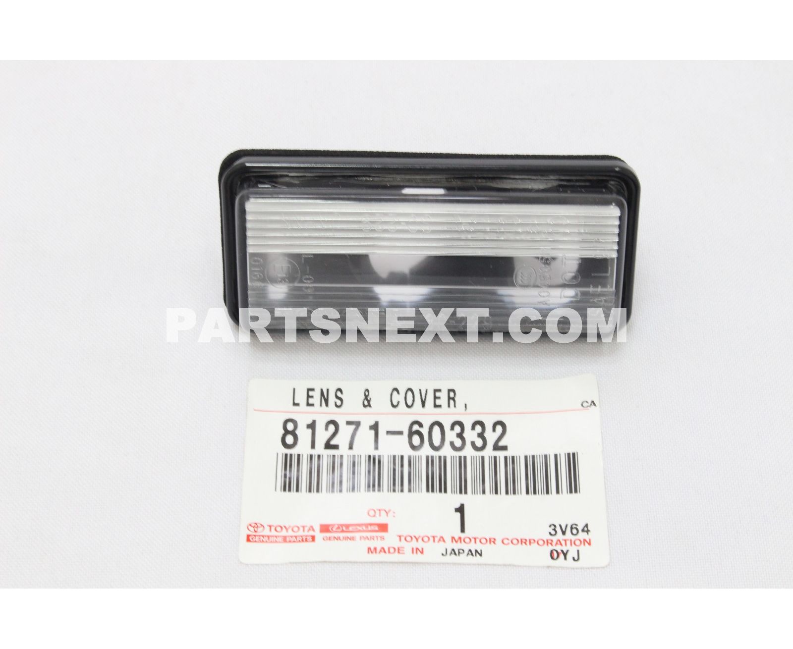 Toyota :: 81271-60332 LENS, LICENSE PLATE LAMP