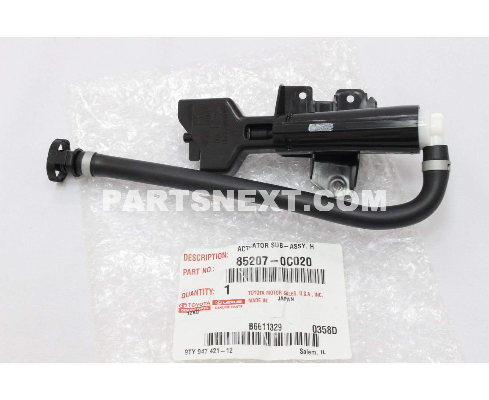 Toyota :: 85207-0C020 ACTUATOR SUB-ASSY, HEADLAMP WASHER, RH