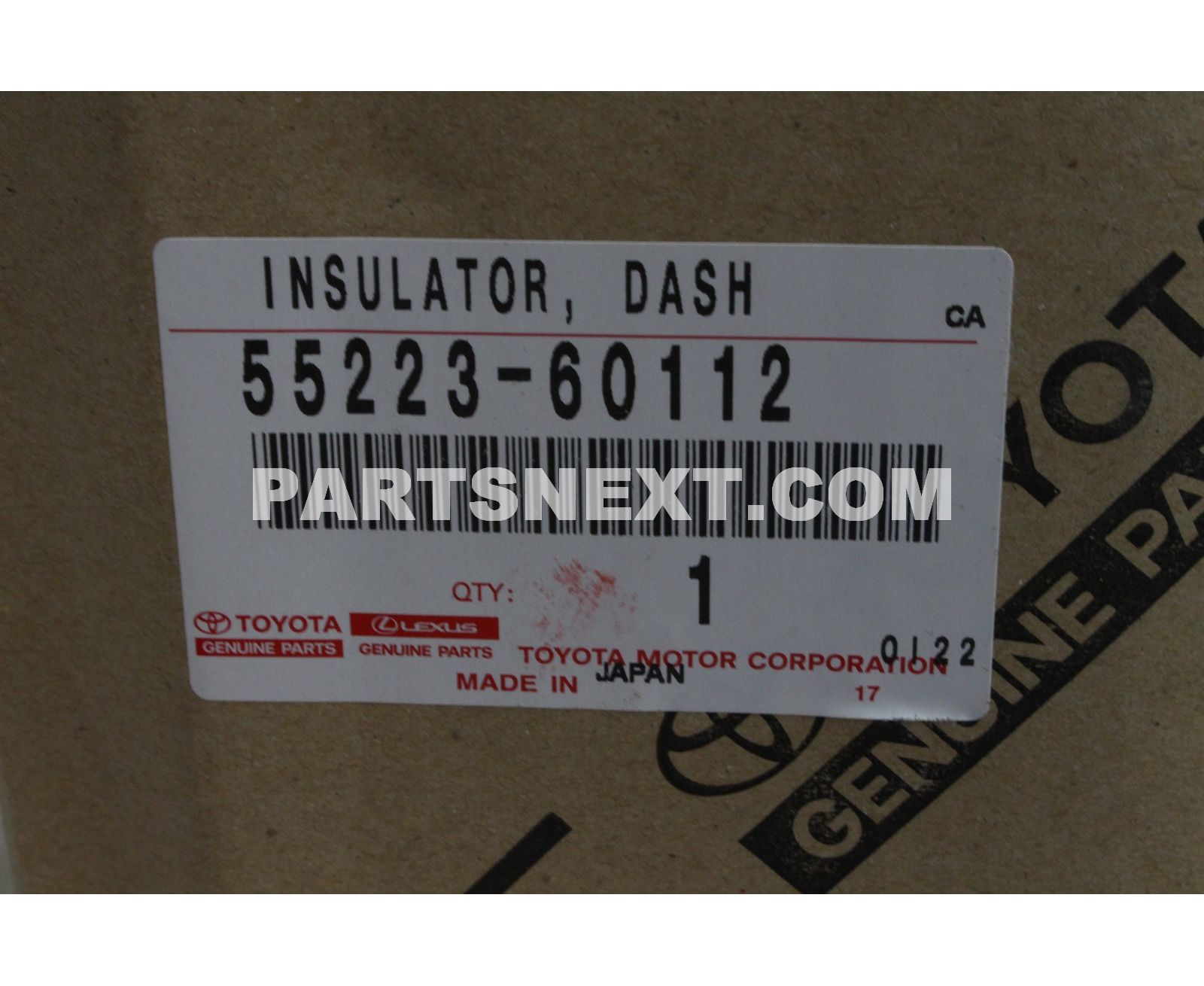 Toyota :: 55223-60112 INSULATOR, DASH PANEL, OUTER