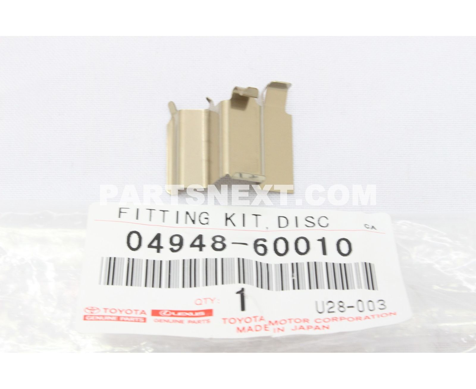 Toyota :: 04948-60010 FITTING KIT, DISC BRAKE, REAR