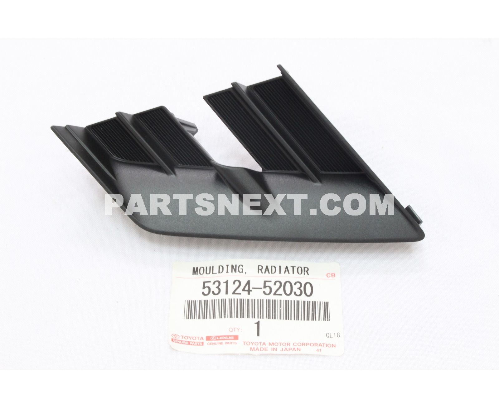 Toyota :: 53124-52030 MOULDING, RADIATOR GRILLE SIDE, LH