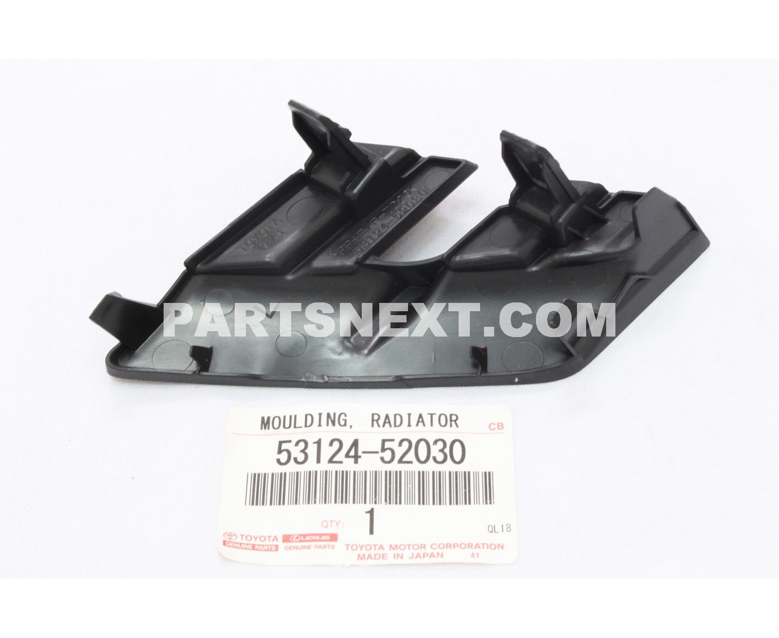 Toyota :: 53124-52030 MOULDING, RADIATOR GRILLE SIDE, LH