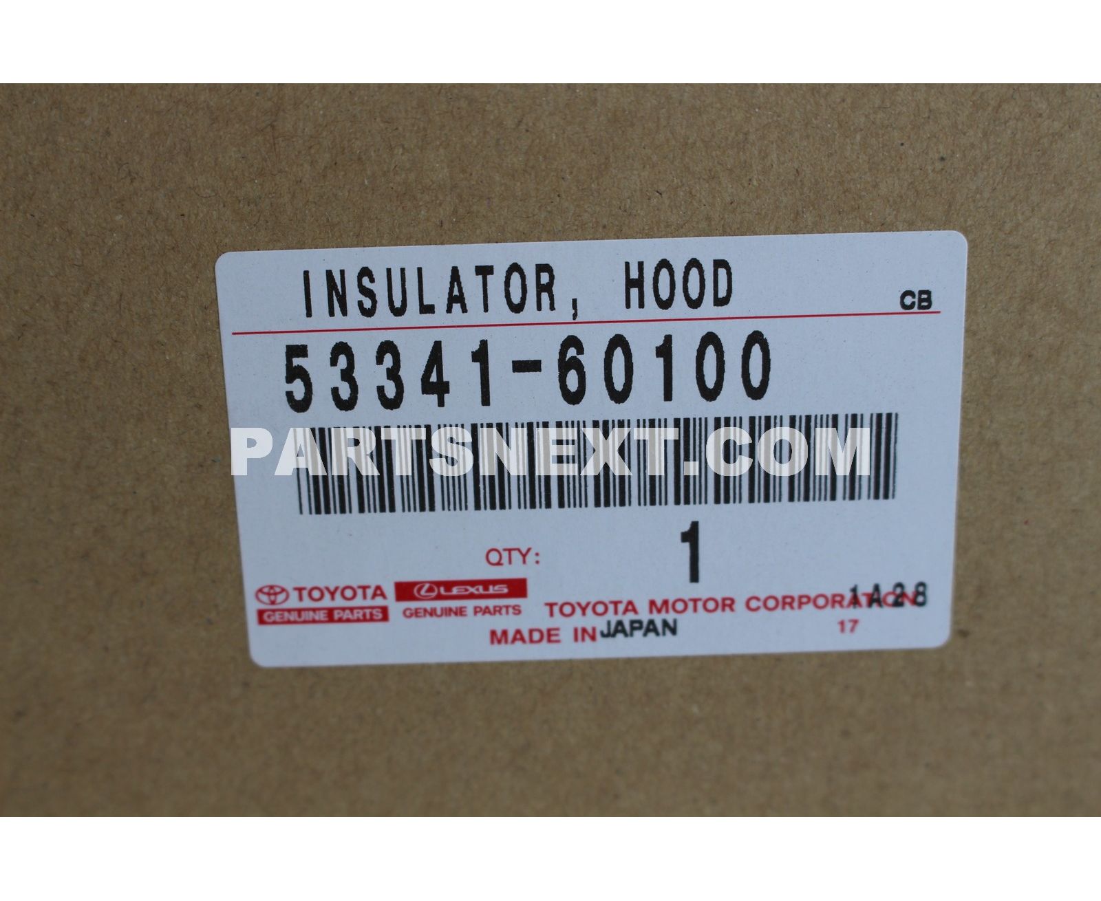 Toyota :: 53341-60100 INSULATOR, HOOD