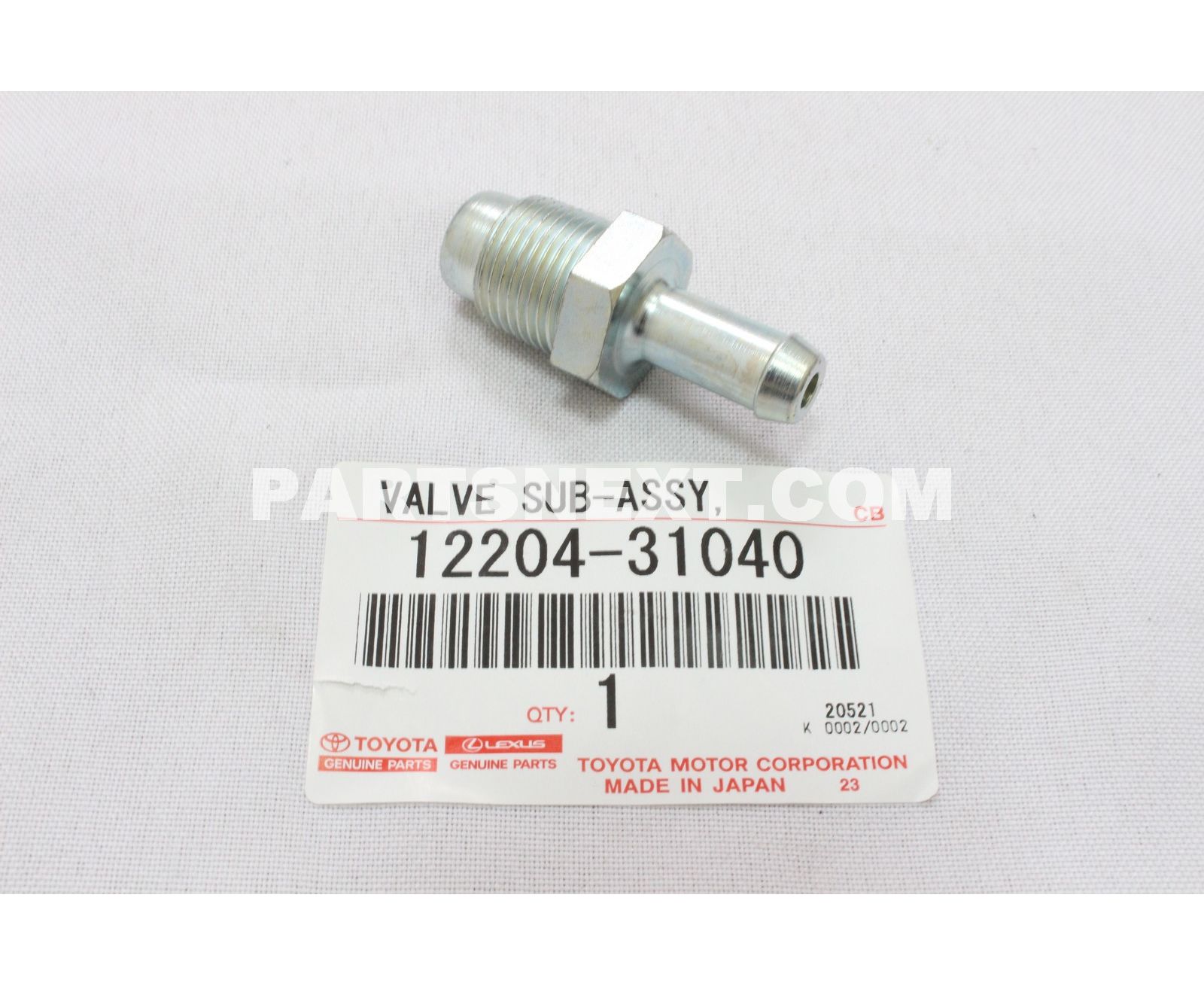 Toyota :: 12204-31040 VALVE SUB-ASSY, VENTILATION