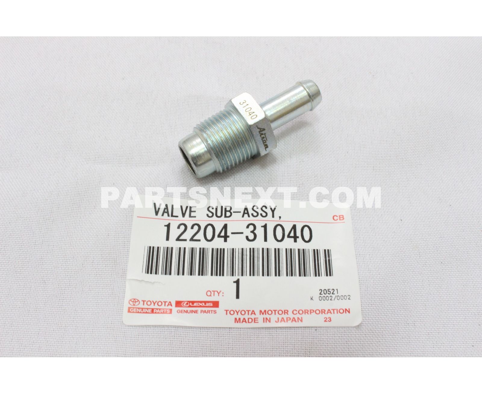 Toyota :: 12204-31040 VALVE SUB-ASSY, VENTILATION