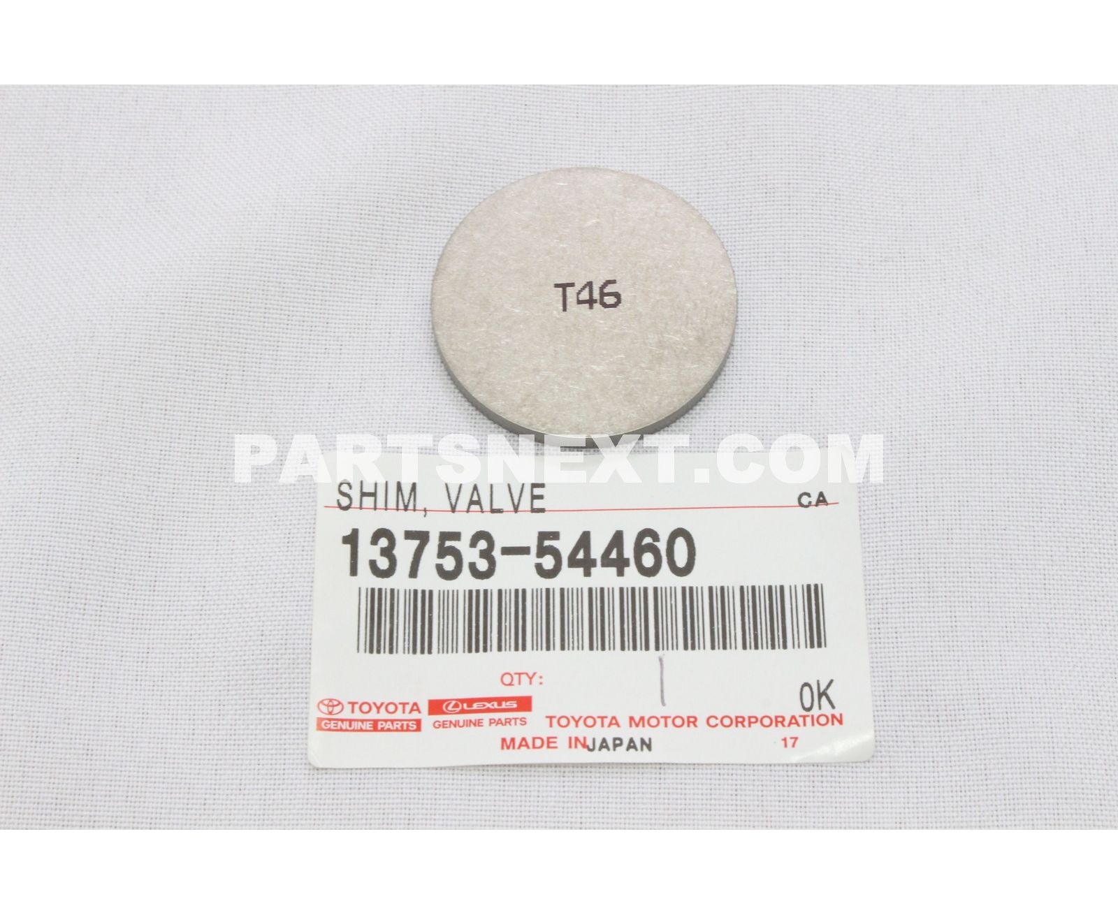 Toyota :: 13753-54460 SHIM, VALVE ADJUSTING