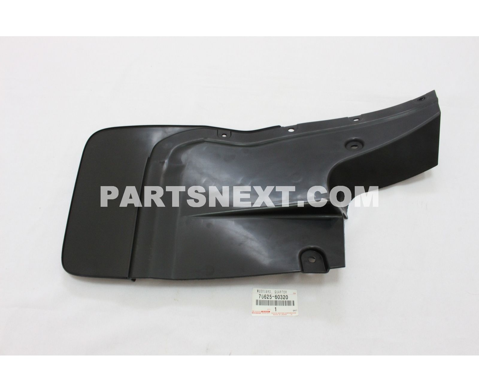 Toyota :: 76625-60320 MUDGUARD, QUARTER PANEL, REAR RH
