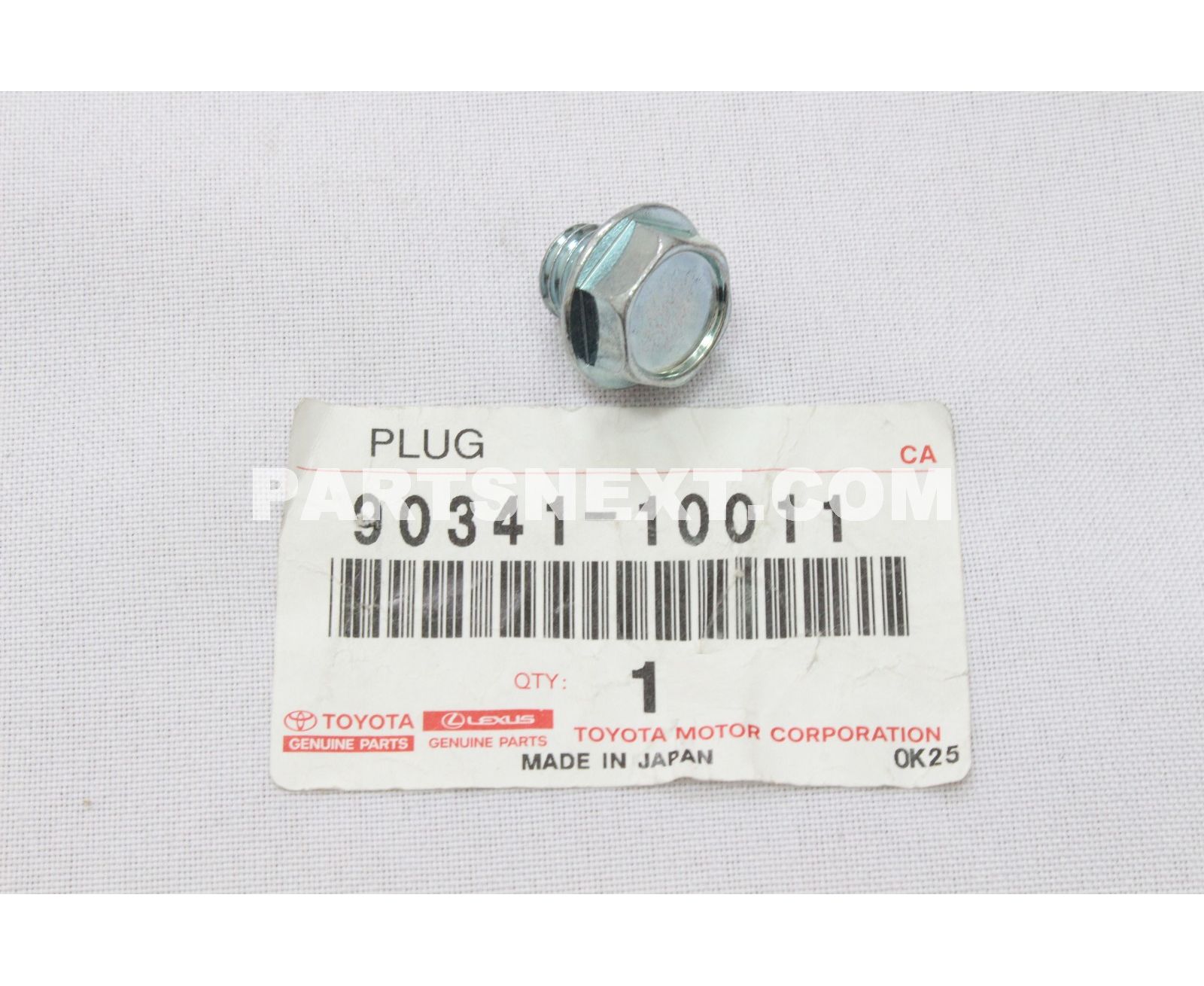 Toyota :: 90341-10011 PLUG (FOR FRONT DIFFERENTIAL DRAIN)