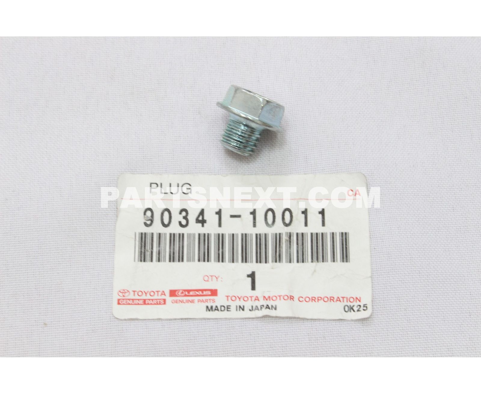 Toyota :: 90341-10011 PLUG (FOR FRONT DIFFERENTIAL DRAIN)