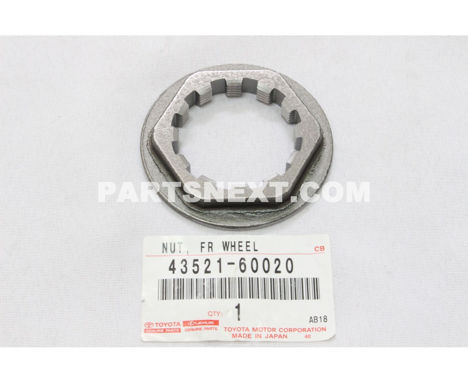 Toyota :: 43521-60020 NUT, FRONT WHEEL ADJUSTING, RH/LH
