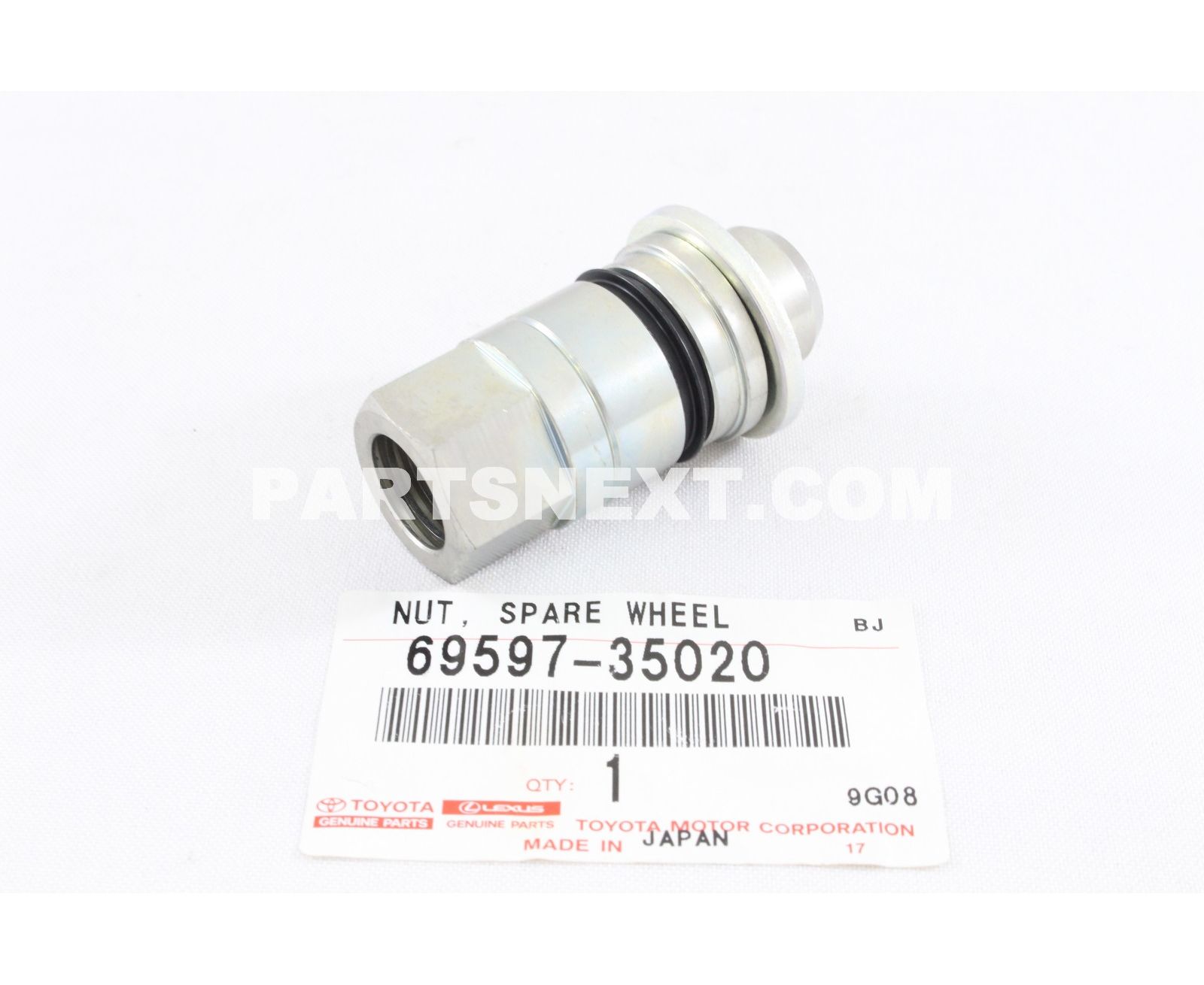 Toyota :: 69597-35020 NUT, SPARE WHEEL LOCK