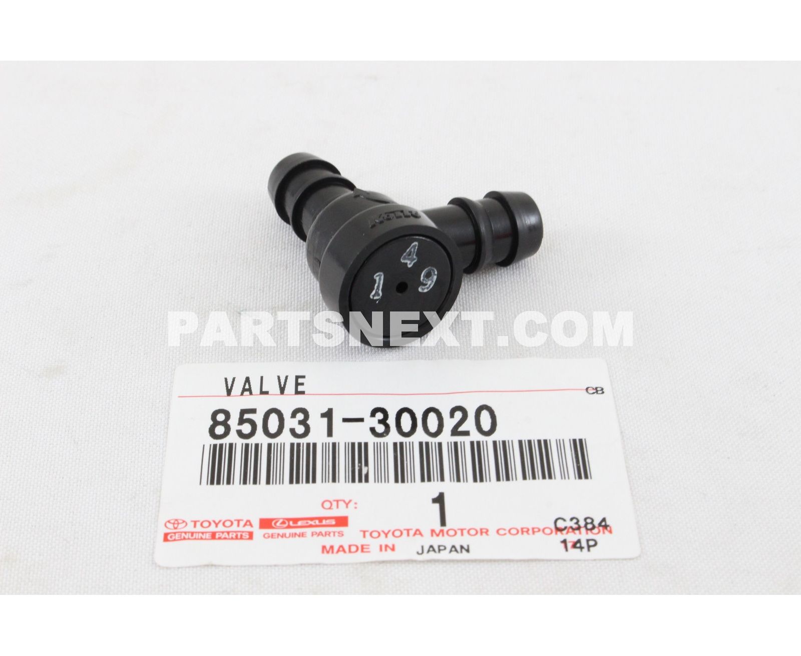 Toyota :: 85031-30020 VALVE, HEADLAMP CLEANER WASHER HOSE