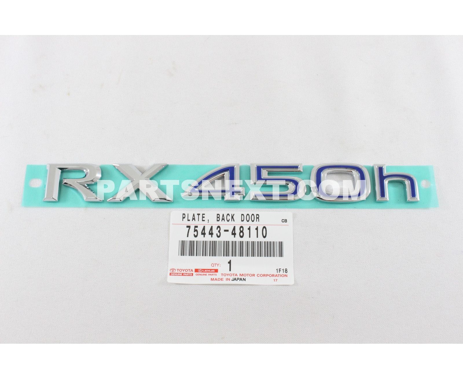 Toyota :: 75443-48110 PLATE, BACK DOOR