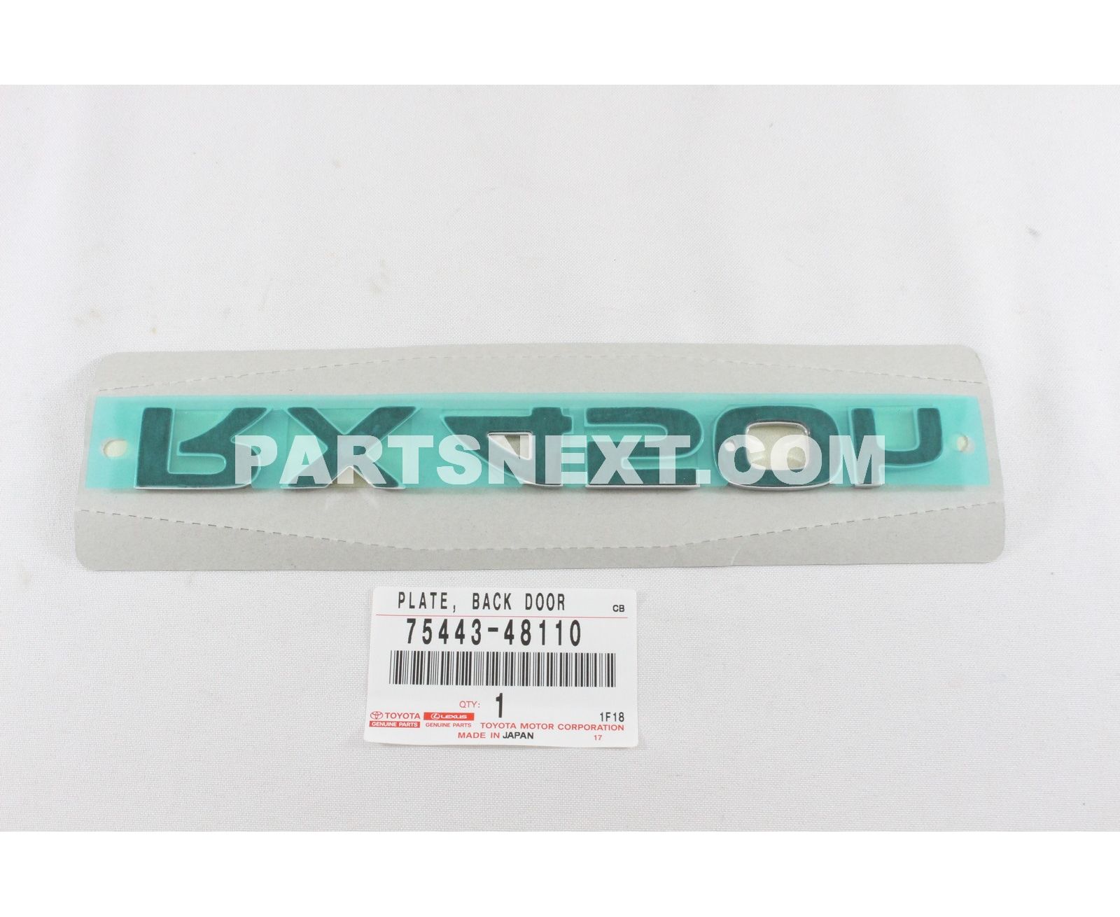 Toyota :: 75443-48110 PLATE, BACK DOOR