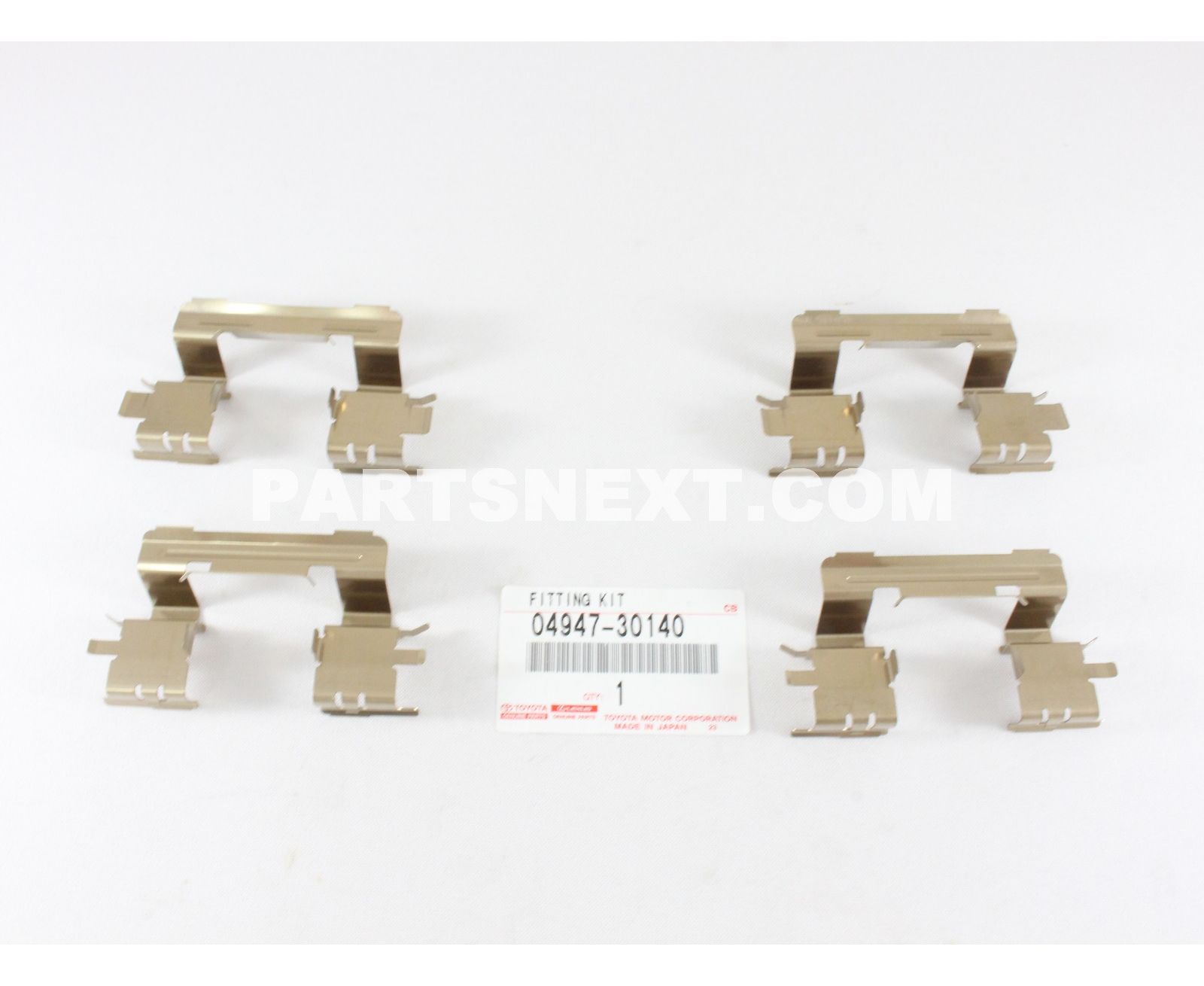 Toyota :: 04947-30140 FITTING KIT, DISC BRAKE, FRONT