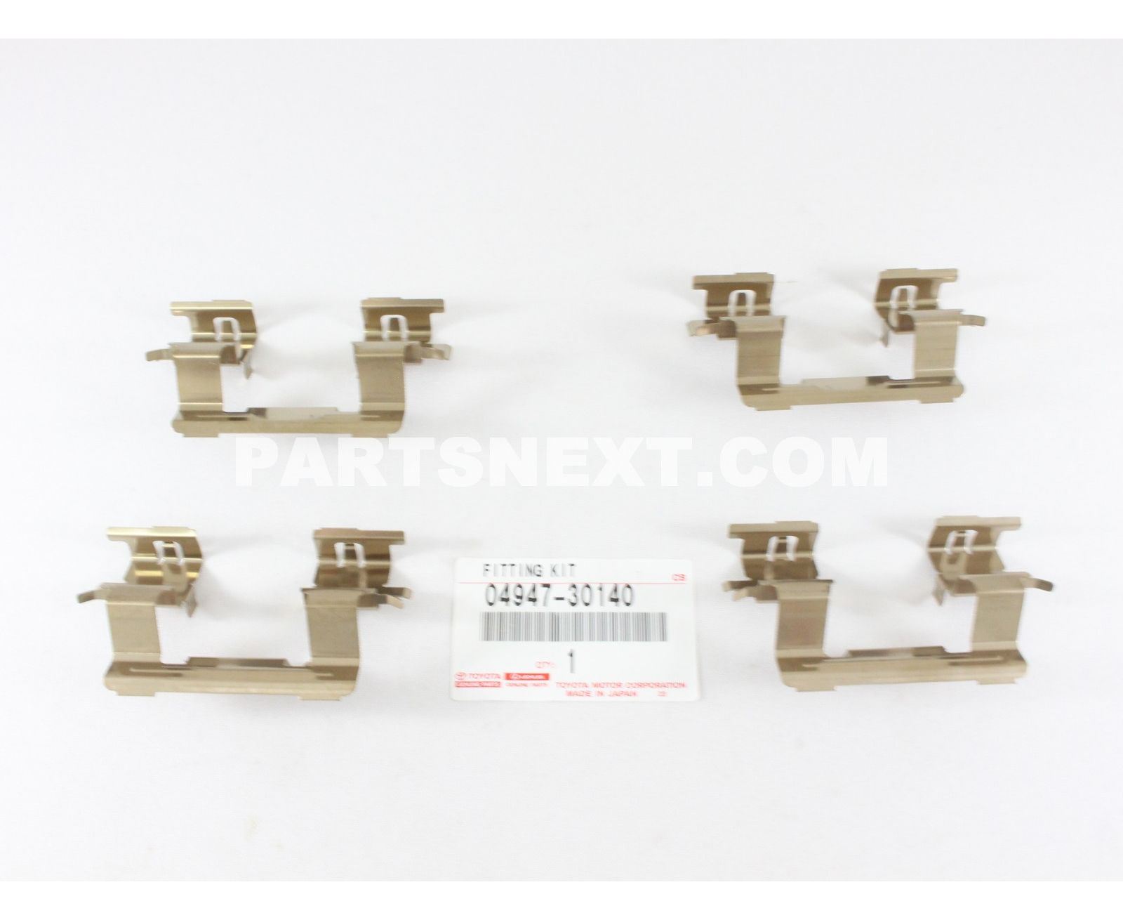 Toyota :: 04947-30140 FITTING KIT, DISC BRAKE, FRONT