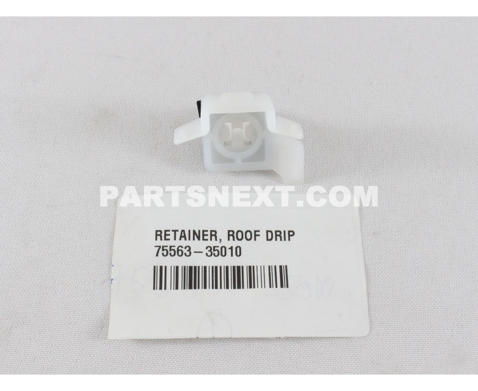 Toyota :: 75563-35010 RETAINER, ROOF DRIP SIDE FINISH MOULDING, NO.1