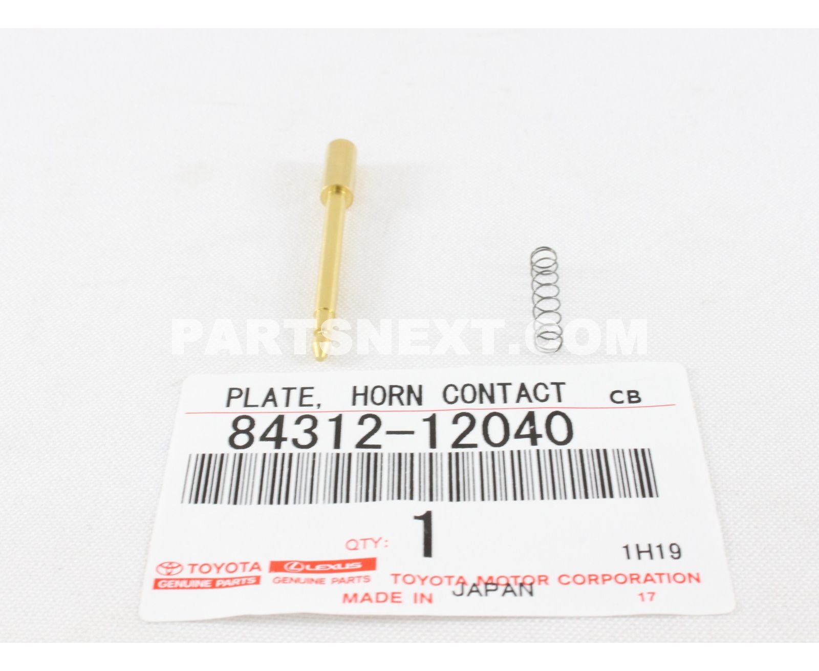 Toyota :: 84312-12040 PLATE, HORN CONTACT