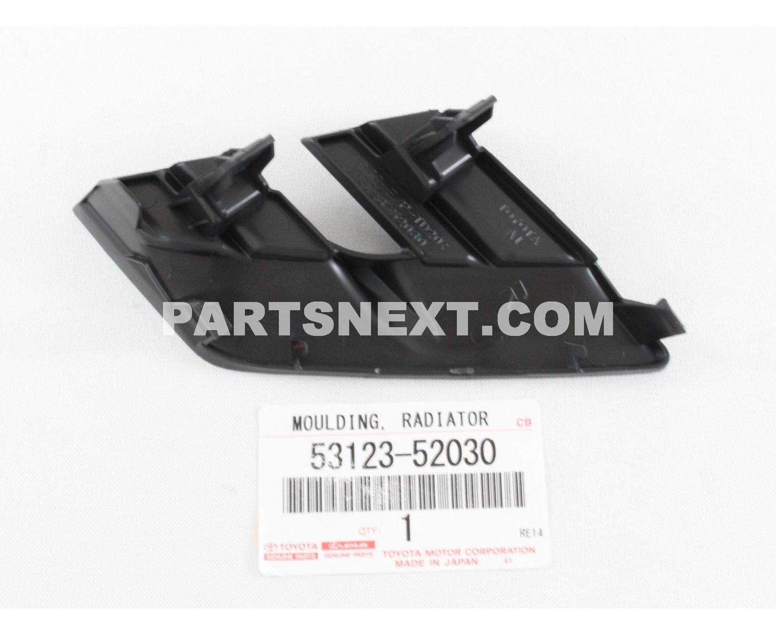 Toyota :: 53123-52030 MOULDING, RADIATOR GRILLE SIDE, RH