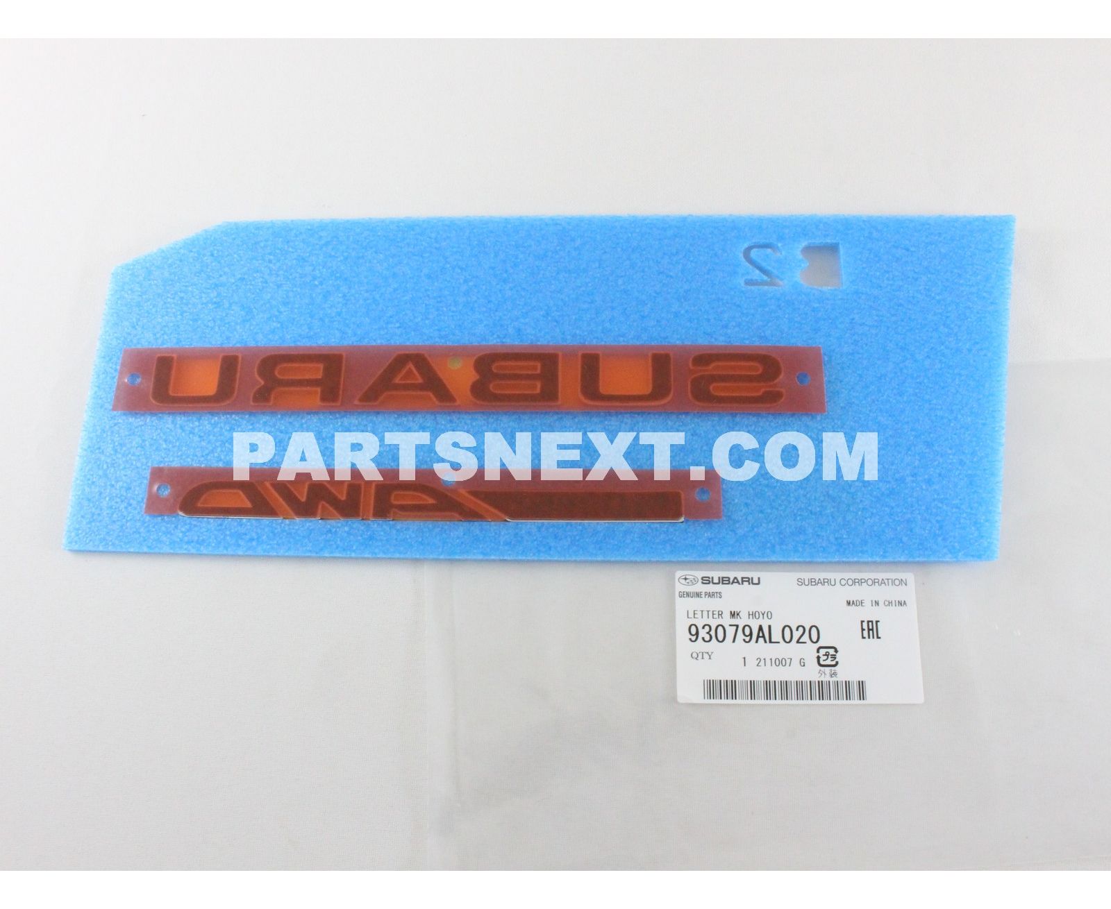 Subaru :: 93079AL020 LETTER MARK-REAR