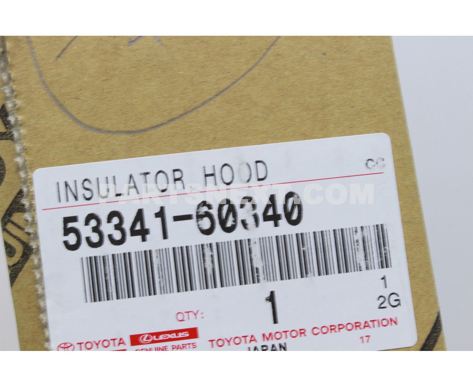 Toyota :: 53341-60340 INSULATOR, HOOD