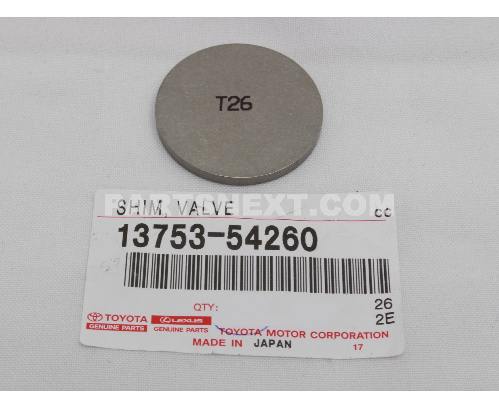 Toyota :: 13753-54260 SHIM, VALVE ADJUSTING