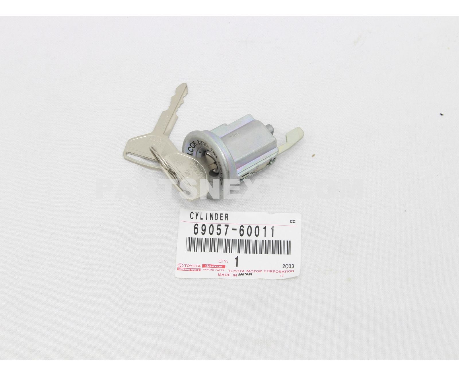 Toyota :: 69057-60011 CYLINDER & KEY SET, IGNITION SWITCH LOCK