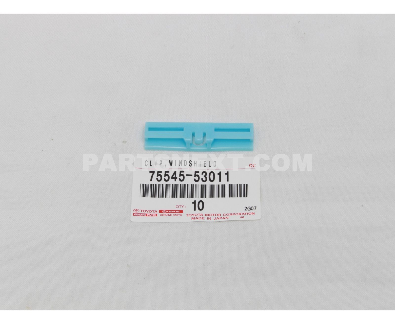 Toyota :: 75545-53011 CLIP, WINDSHIELD OUTSIDE MOULDING, NO.1