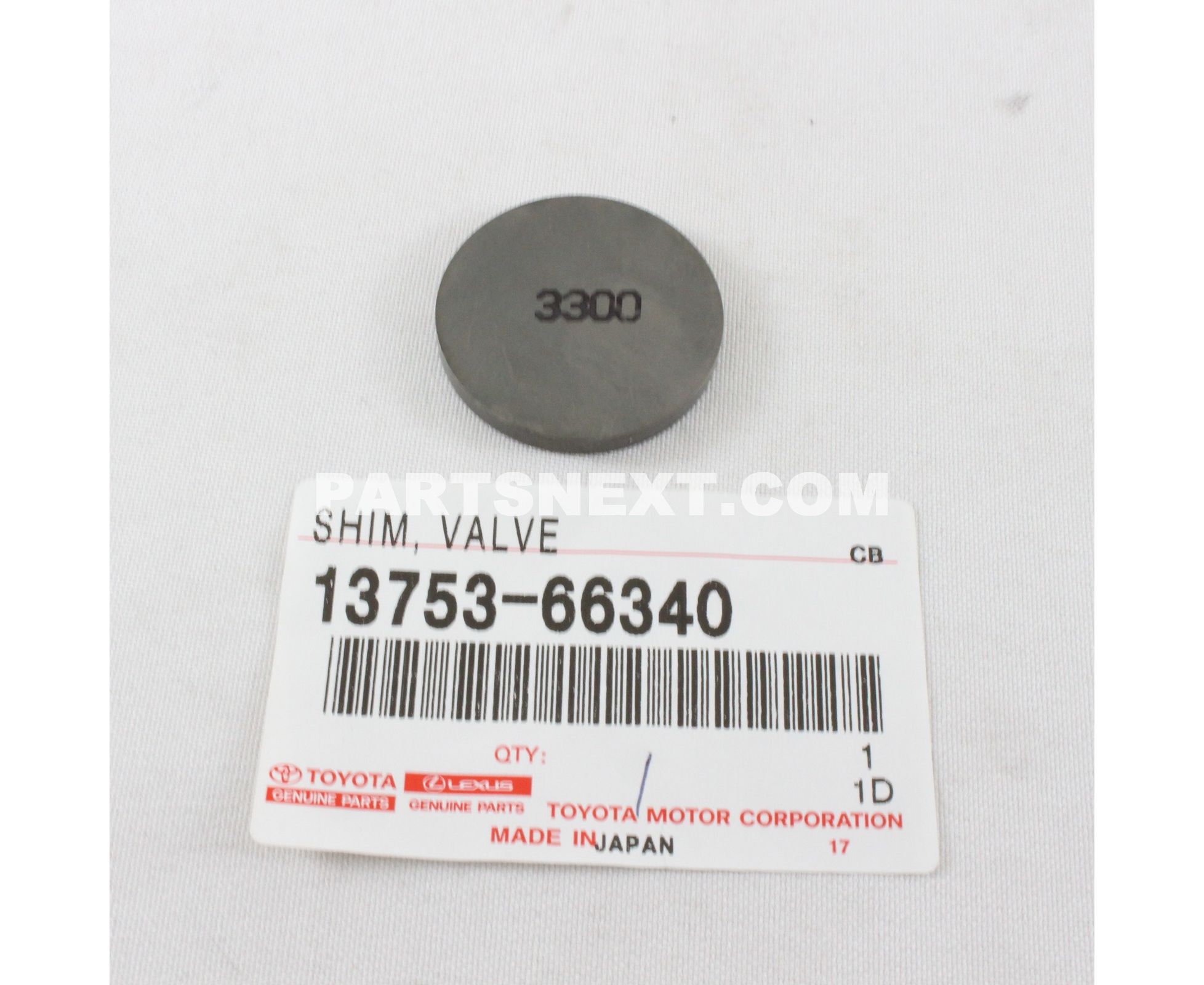 Toyota :: 13753-66340 SHIM, VALVE ADJUSTING