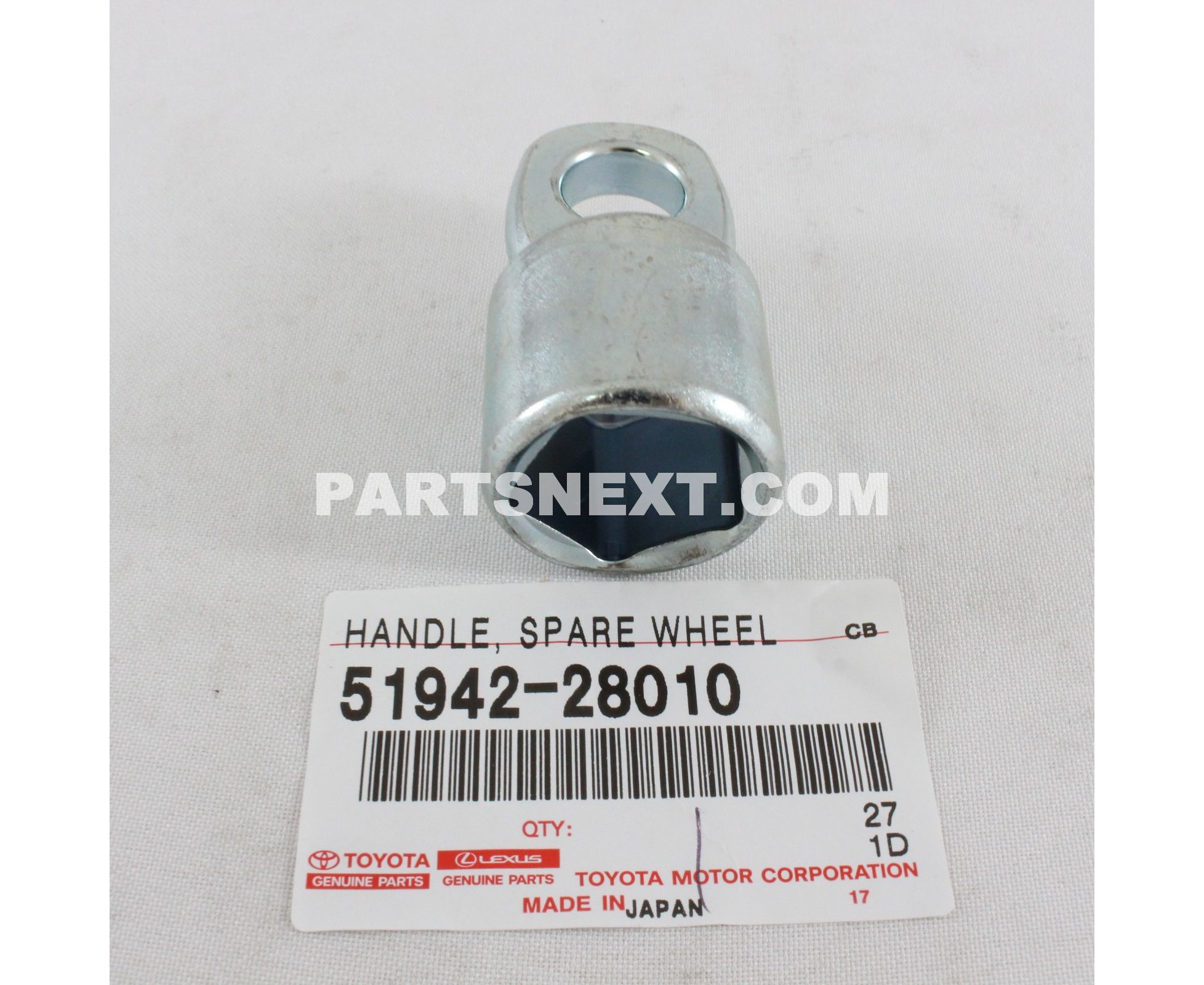 Toyota :: 51942-28010 HANDLE, SPARE WHEEL CARRIER BOLT