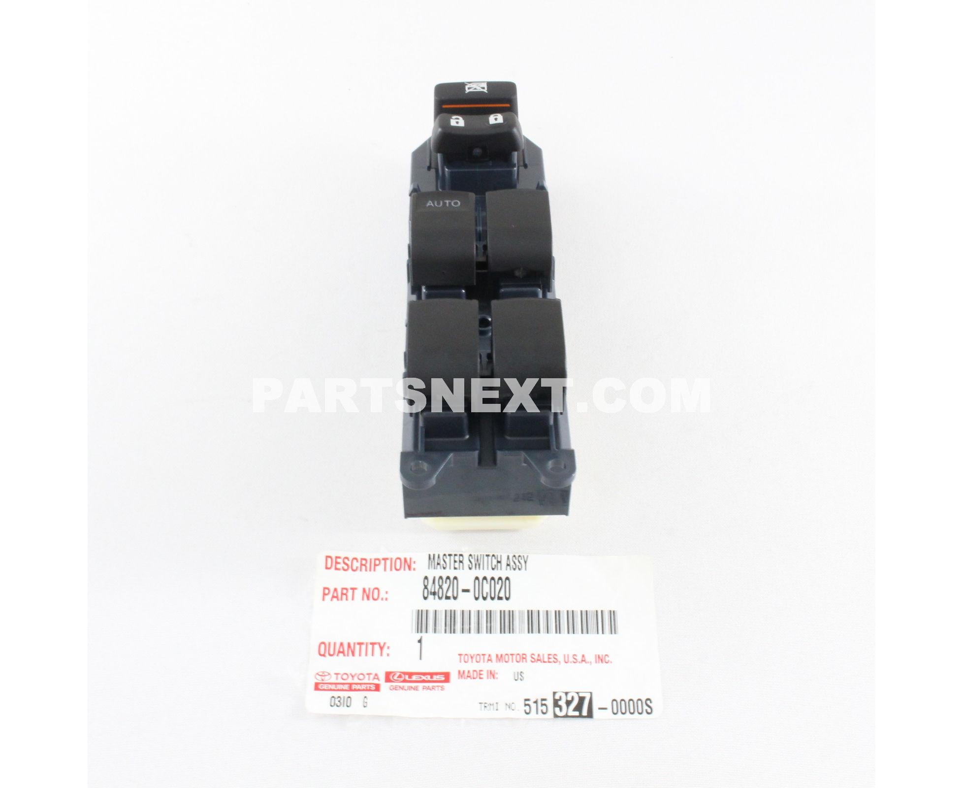 Toyota :: 84820-0C020 MASTER SWITCH ASSY, POWER WINDOW REGULATOR