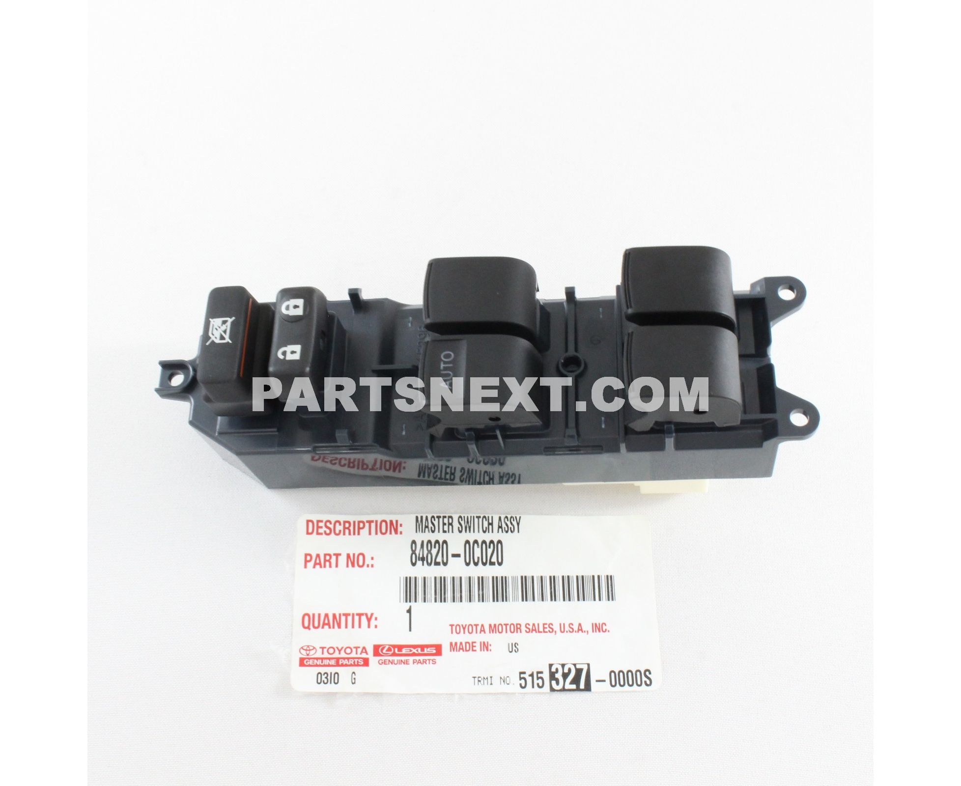 Toyota :: 84820-0C020 MASTER SWITCH ASSY, POWER WINDOW REGULATOR